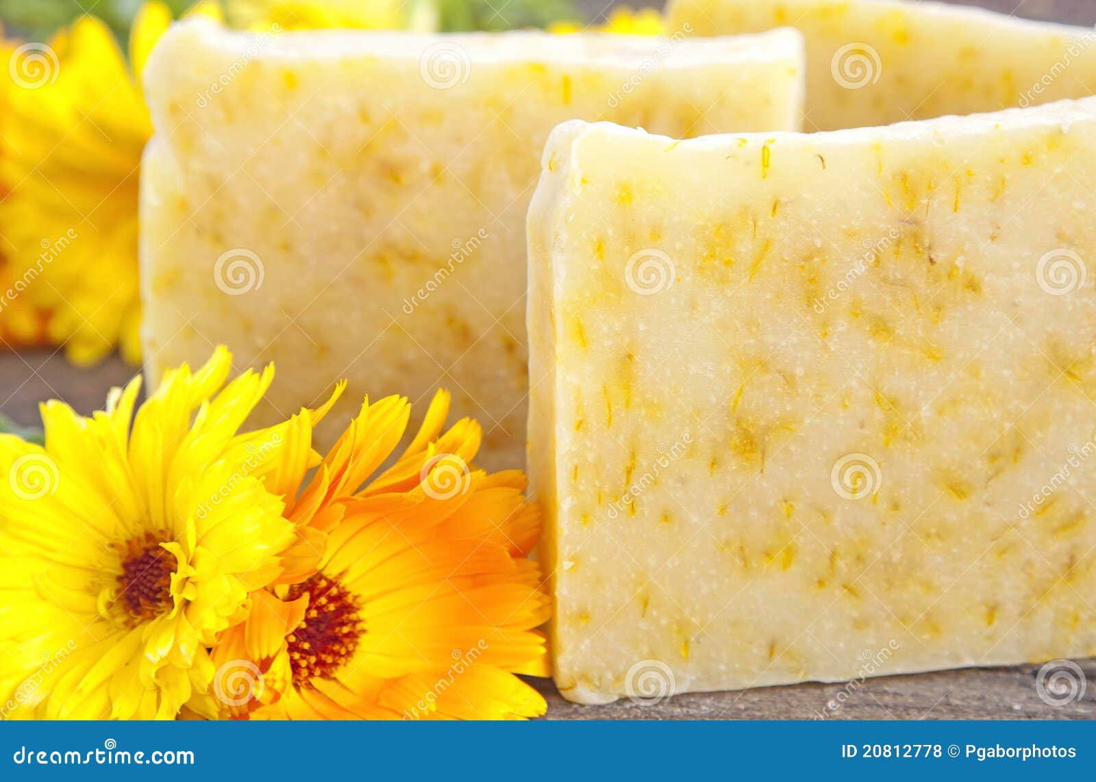 Home-made Soap with Marigold Stock Photo - Image of cosmetics, nature ...