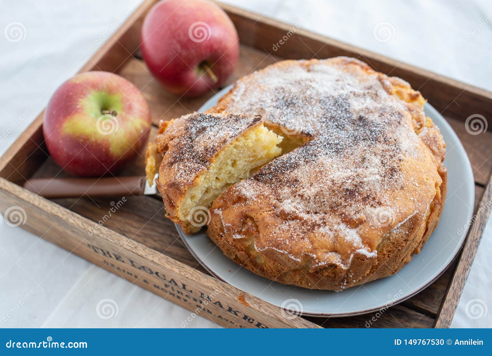 Home Made Sweet Apple Pie with Red Apples Stock Photo - Image of ...