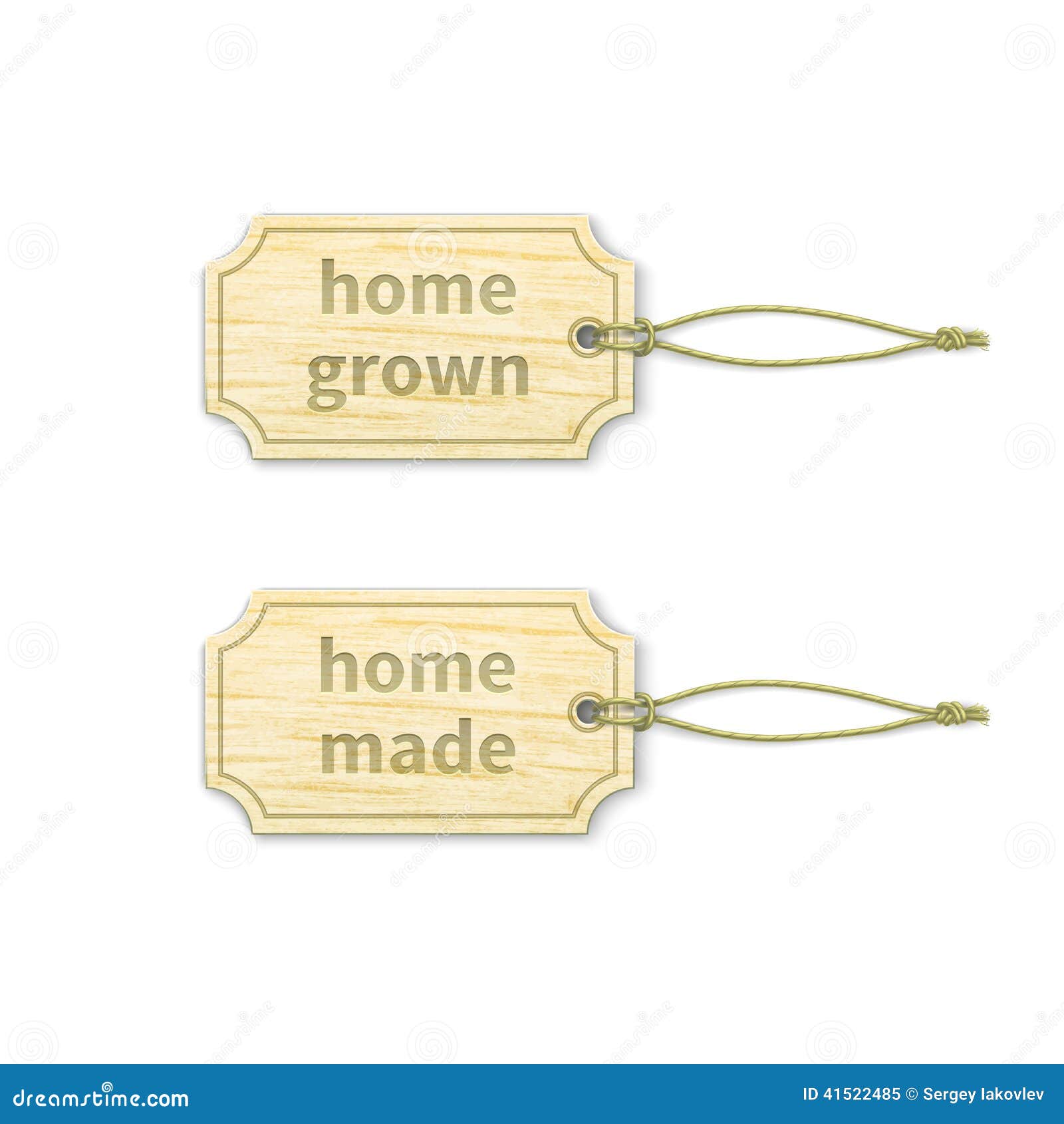 Home-made tags set 1.3 stock illustration. Illustration of hardwood ...