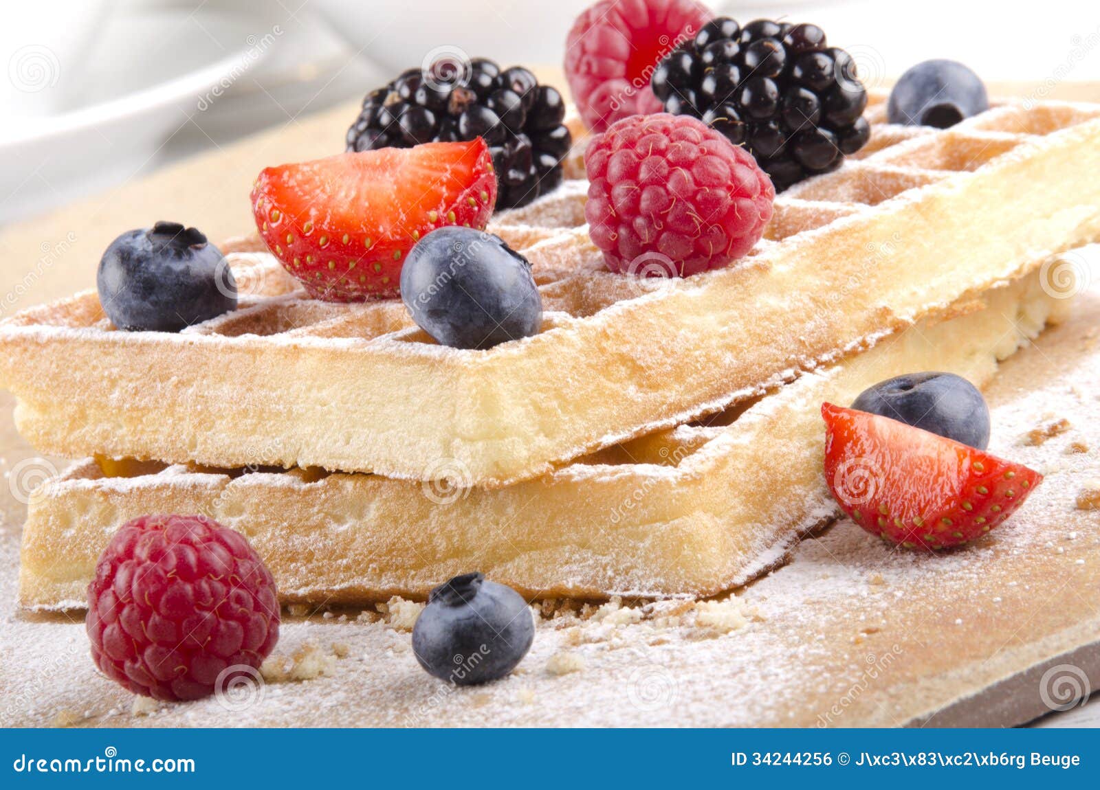Home Made Waffle with Fruit Stock Photo - Image of food, blueberry ...