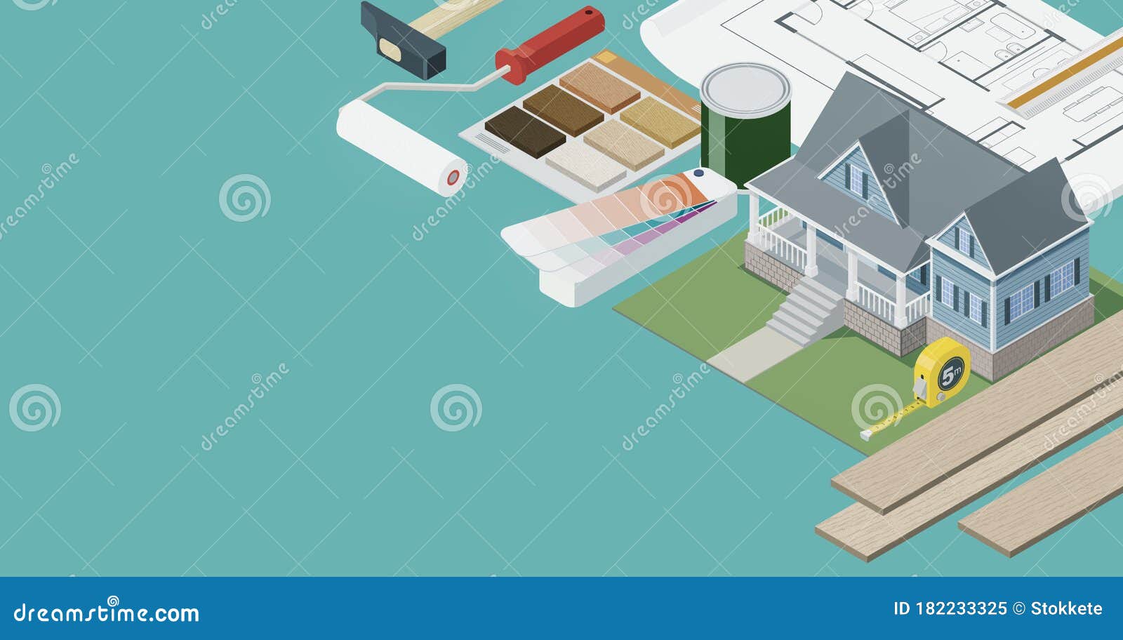 Home Makeover And DIY Royalty-Free Cartoon | CartoonDealer.com #182233325