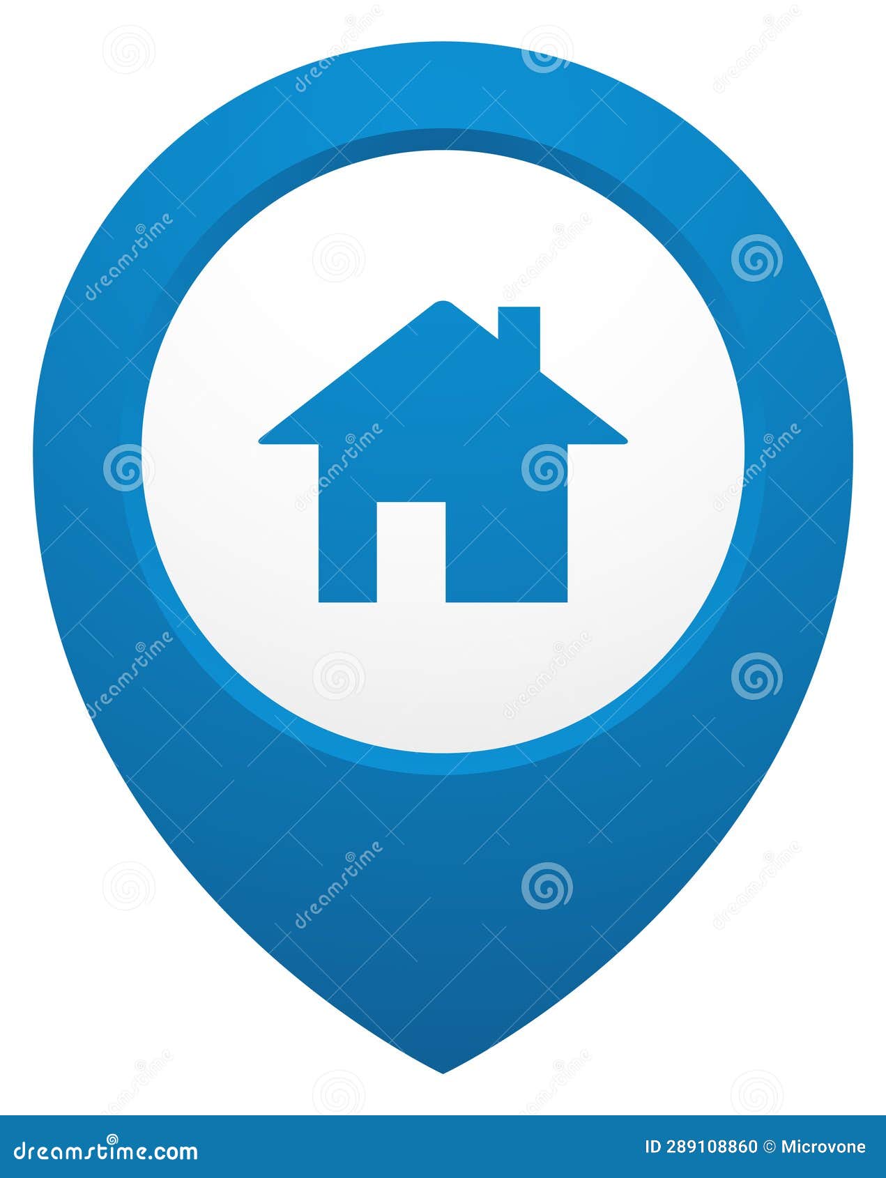 Home Map Pointer. Blue Geo Pin Marker Stock Illustration - Illustration ...