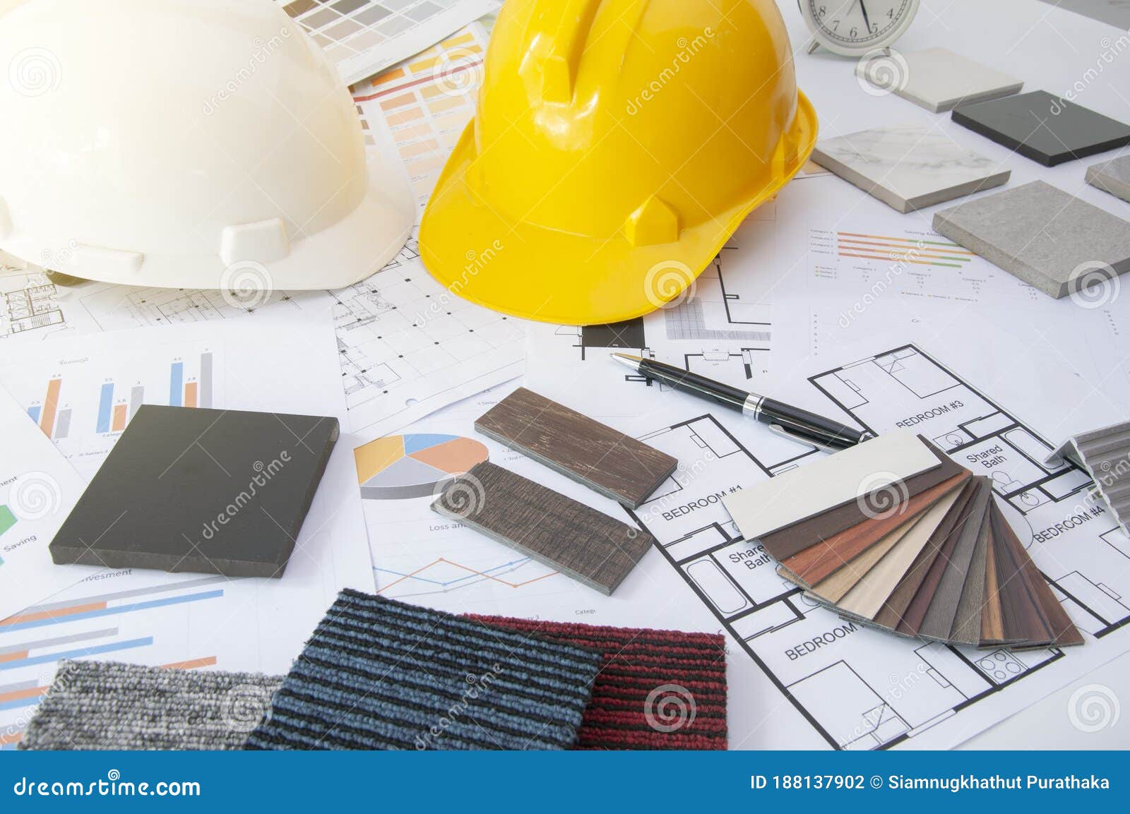 Home Materials for Engineer and Architec Stock Photo - Image of ...