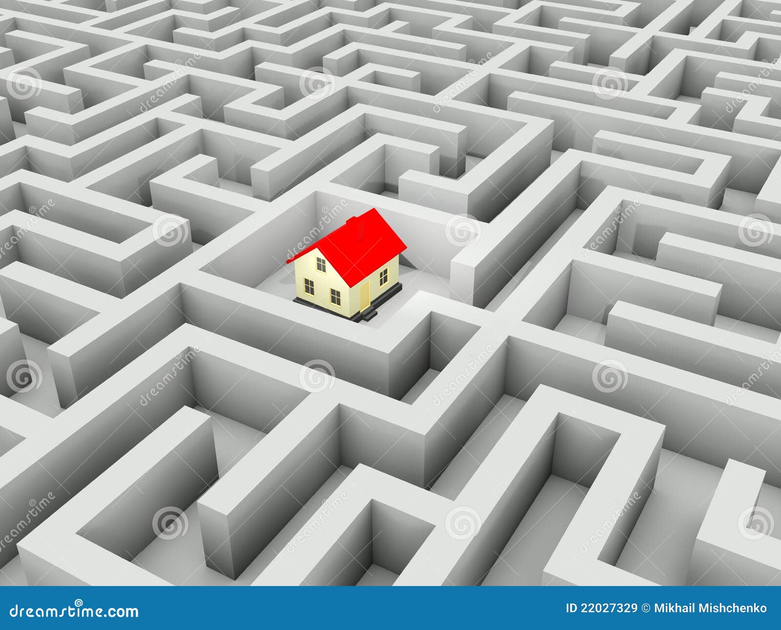 Home in the maze stock illustration. Illustration of puzzle - 22027329
