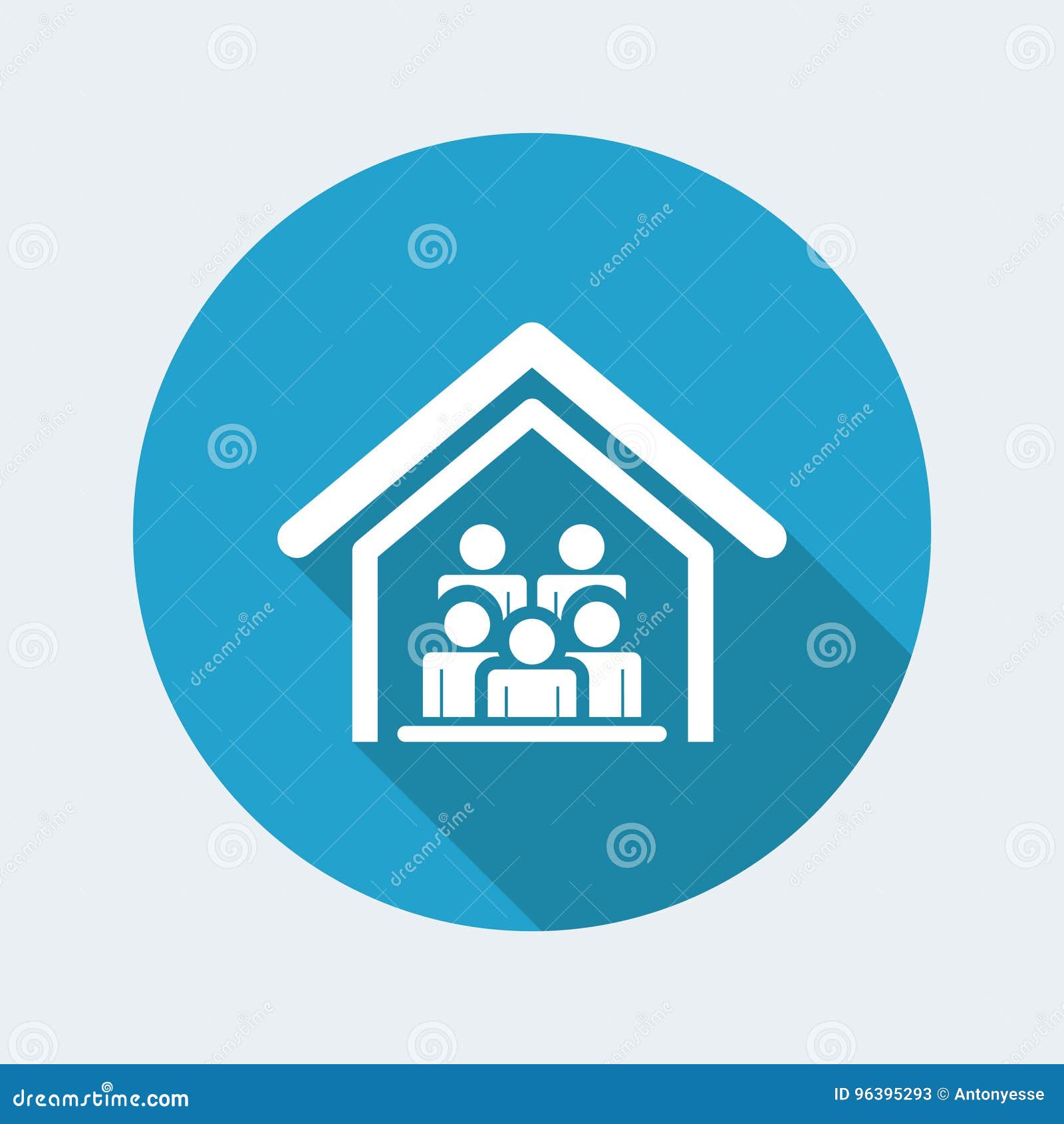 Home meeting icon stock vector. Illustration of visitors - 96395293