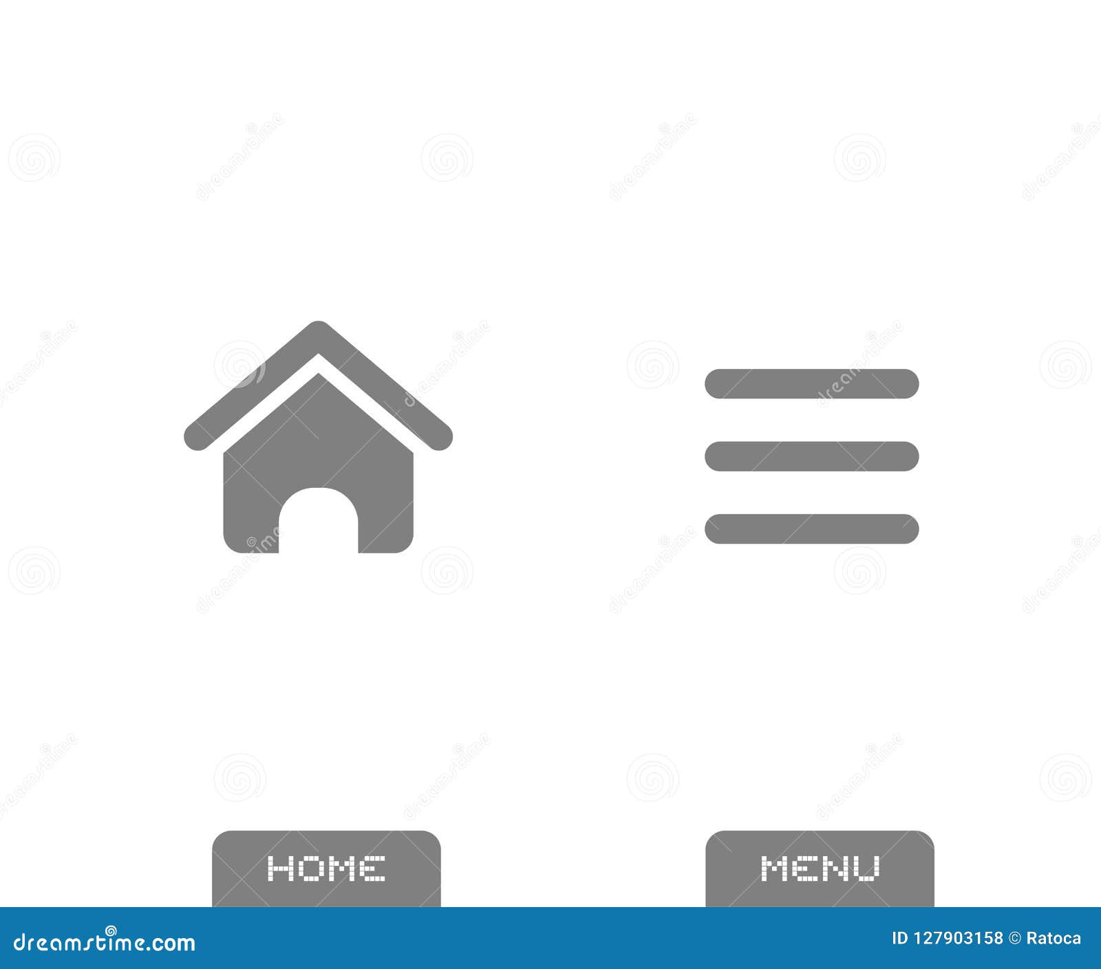 Home and menu symbol stock illustration. Illustration of concept ...