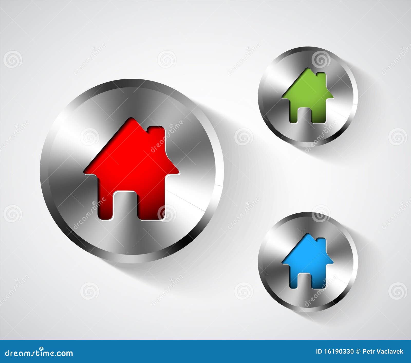 Home metallic round icon stock illustration. Illustration of glossy ...