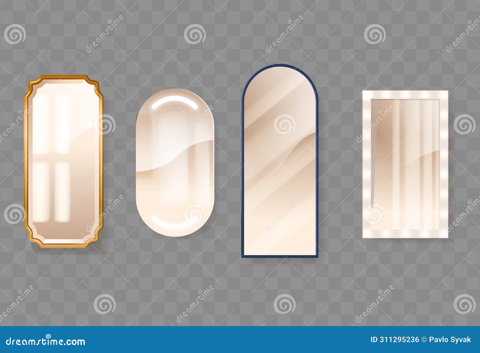 Home Mirrors, Oval, Rectangular and Arched Shapes, Interior Elements ...