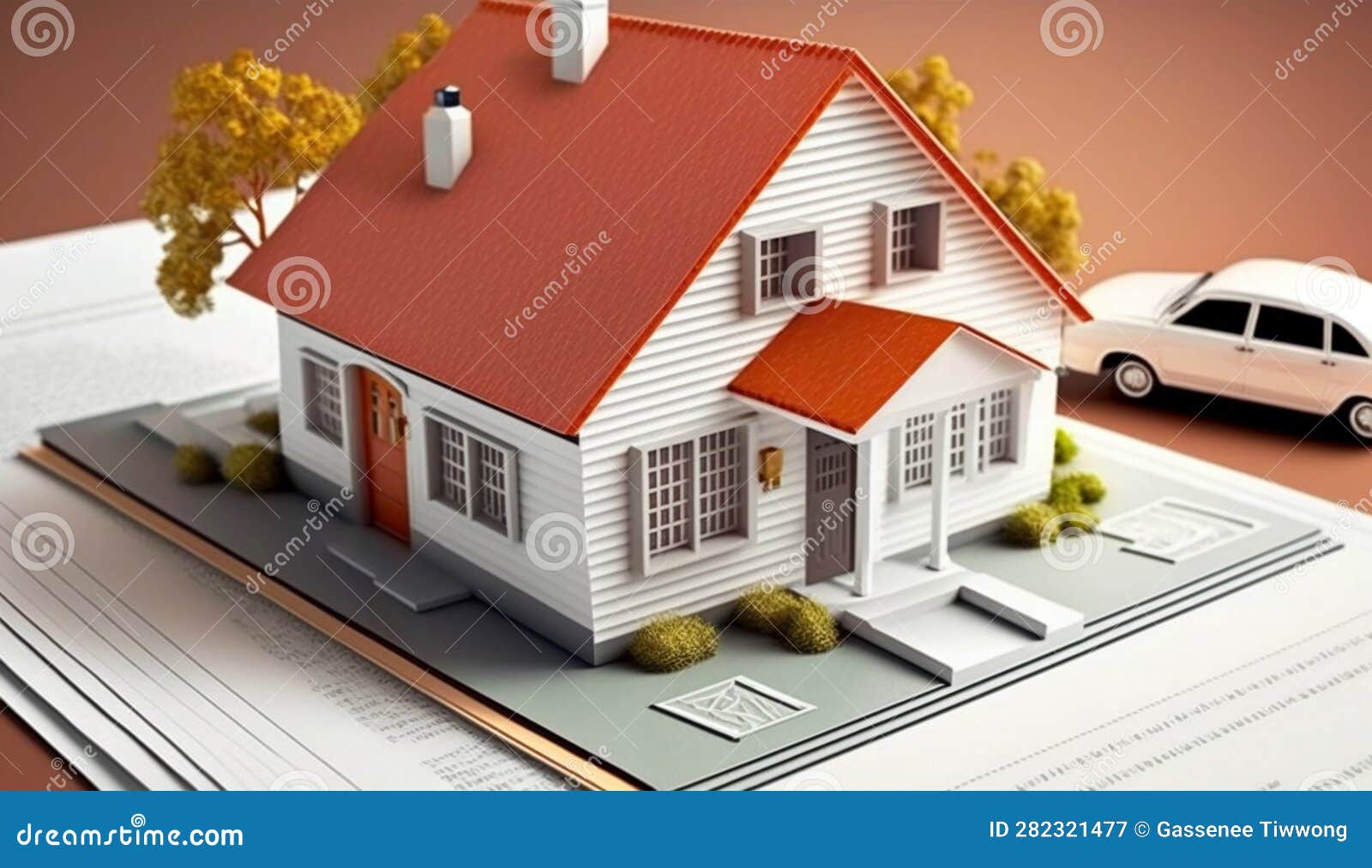 Home Model with Home Loan Concept, AI Generative Stock Illustration ...