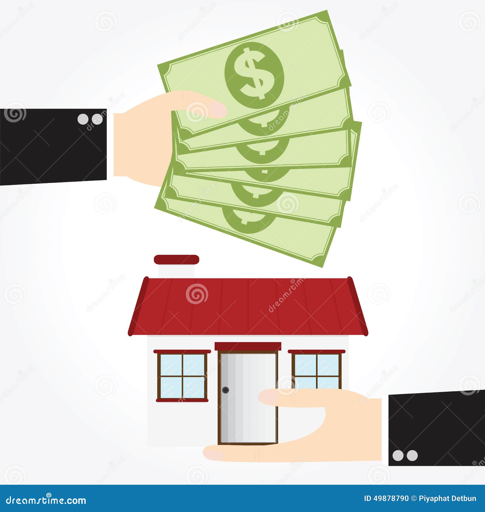 Home and money stock vector. Illustration of building - 49878790