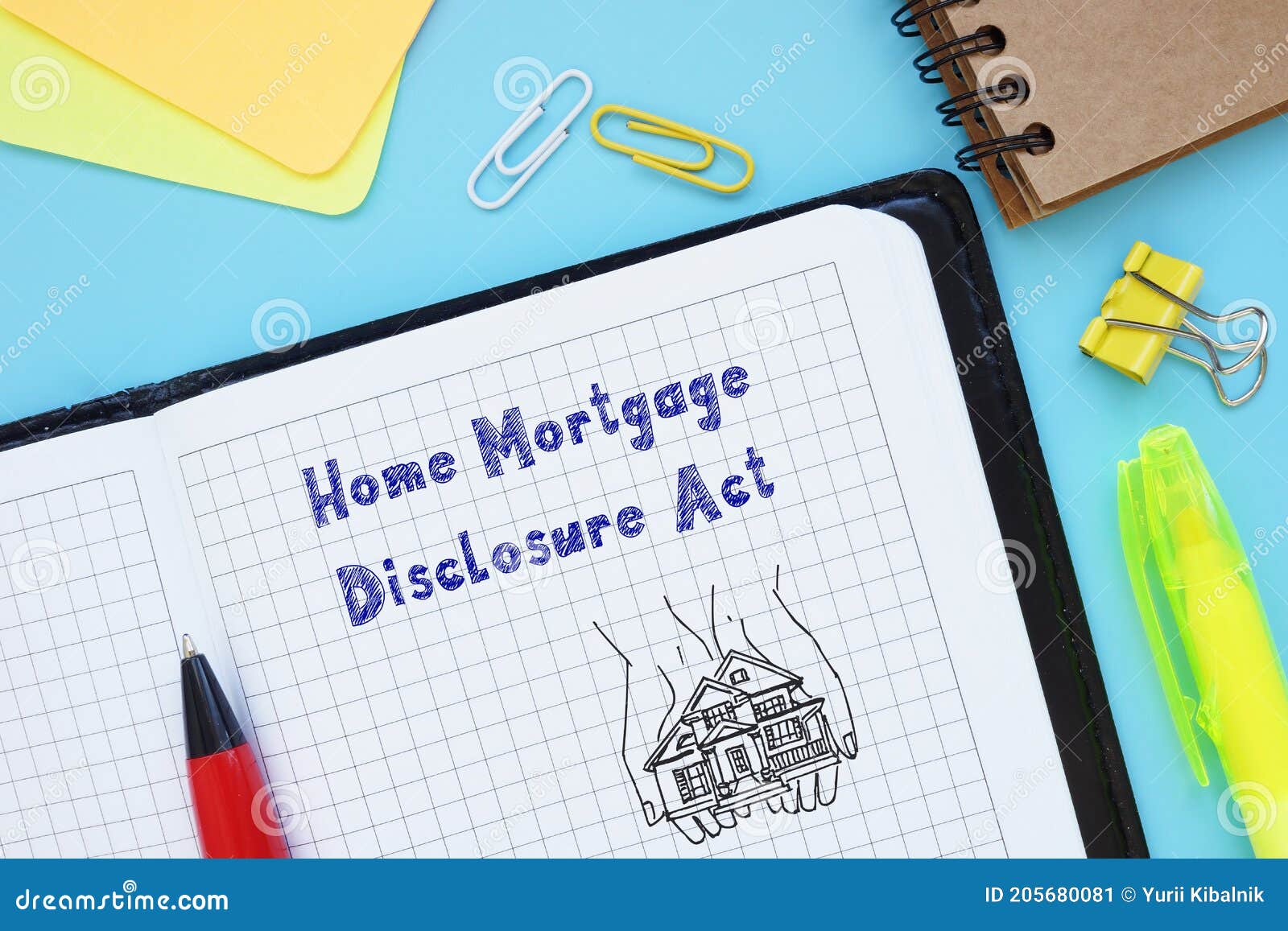 Home Mortgage Disclosure Act Sign on the Sheet Stock Image - Image of ...
