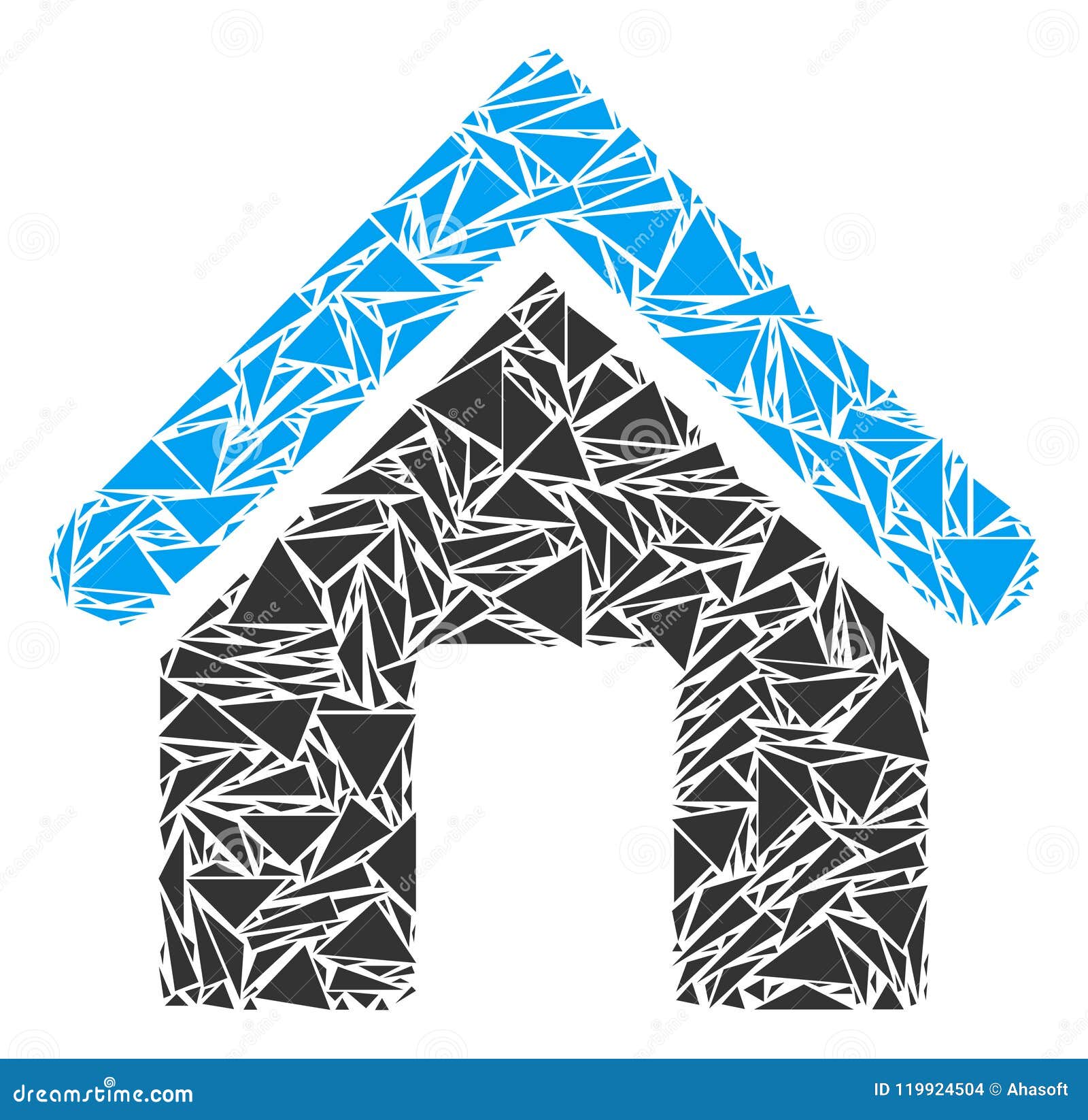 Home Mosaic of Triangles stock vector. Illustration of collage - 119924504