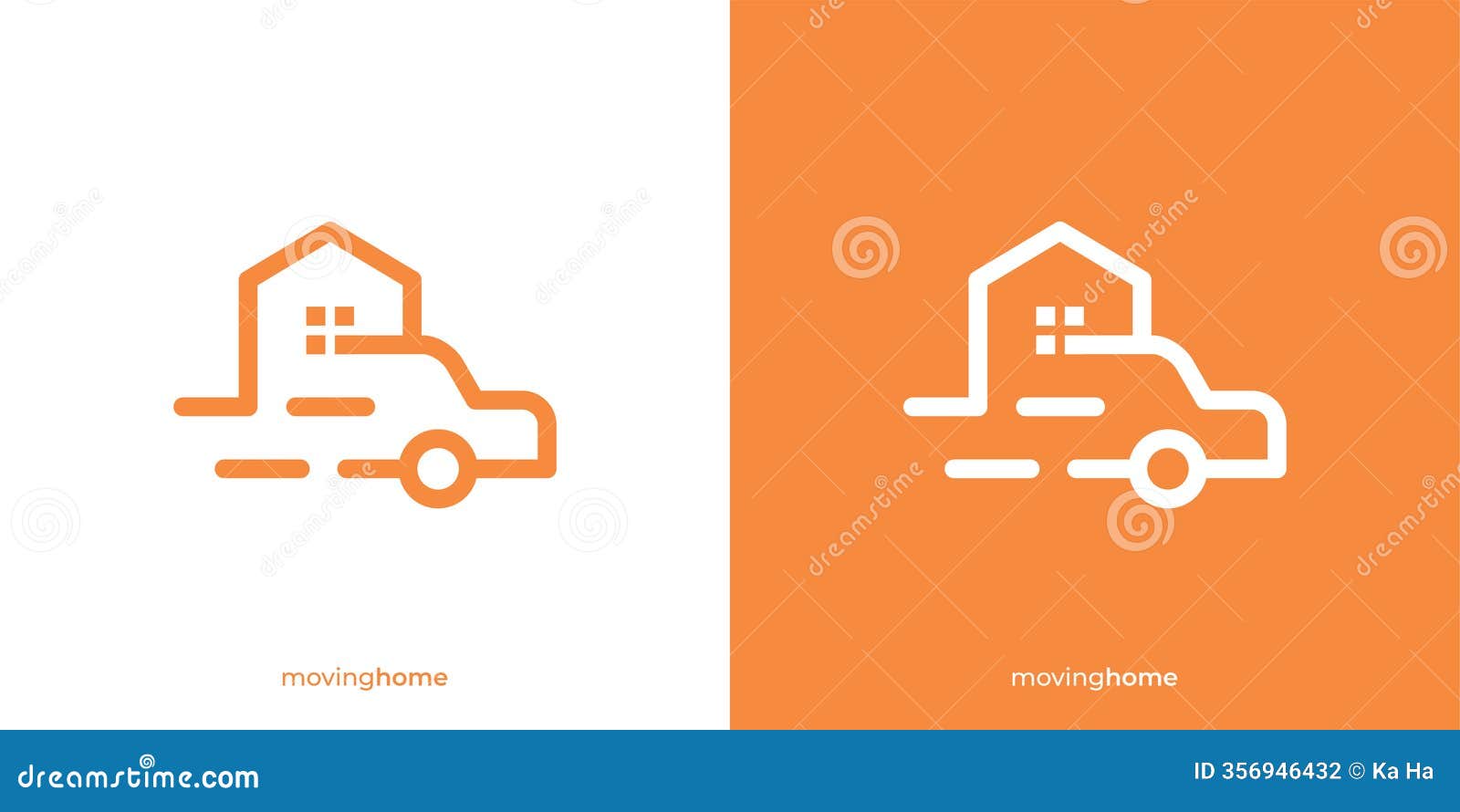 Creative Moving Home Logo. Home and Car Graphic Icons Stock ...