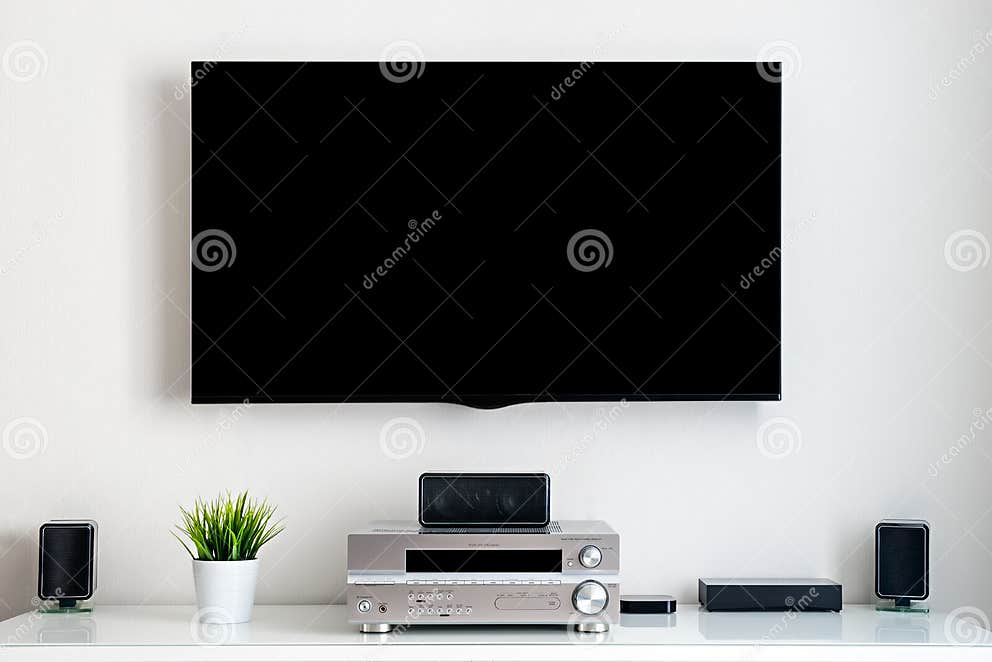 Home multimedia center stock image. Image of room, cinema - 73052351
