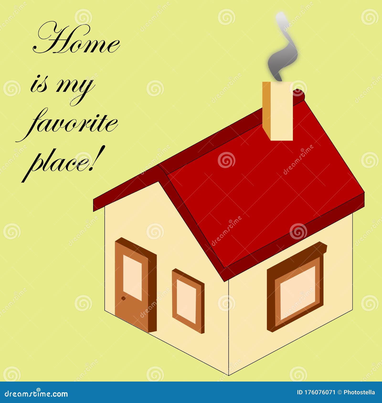 Home is My Favorite Place Illustration - Stay Home Stock Illustration ...