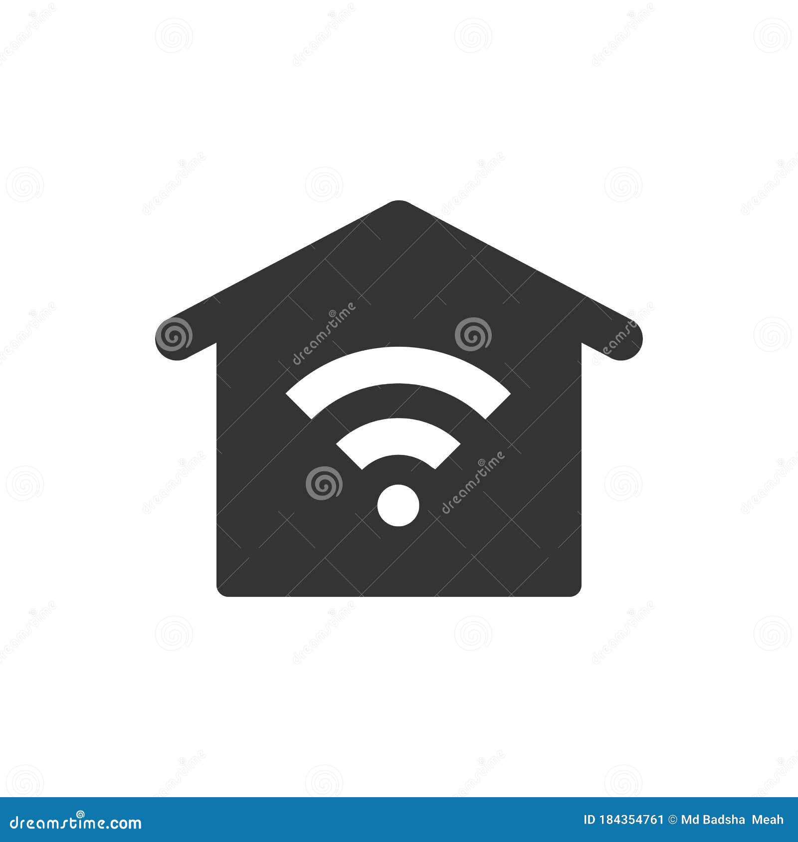 Home Network Icon stock vector. Illustration of wifi - 184354761