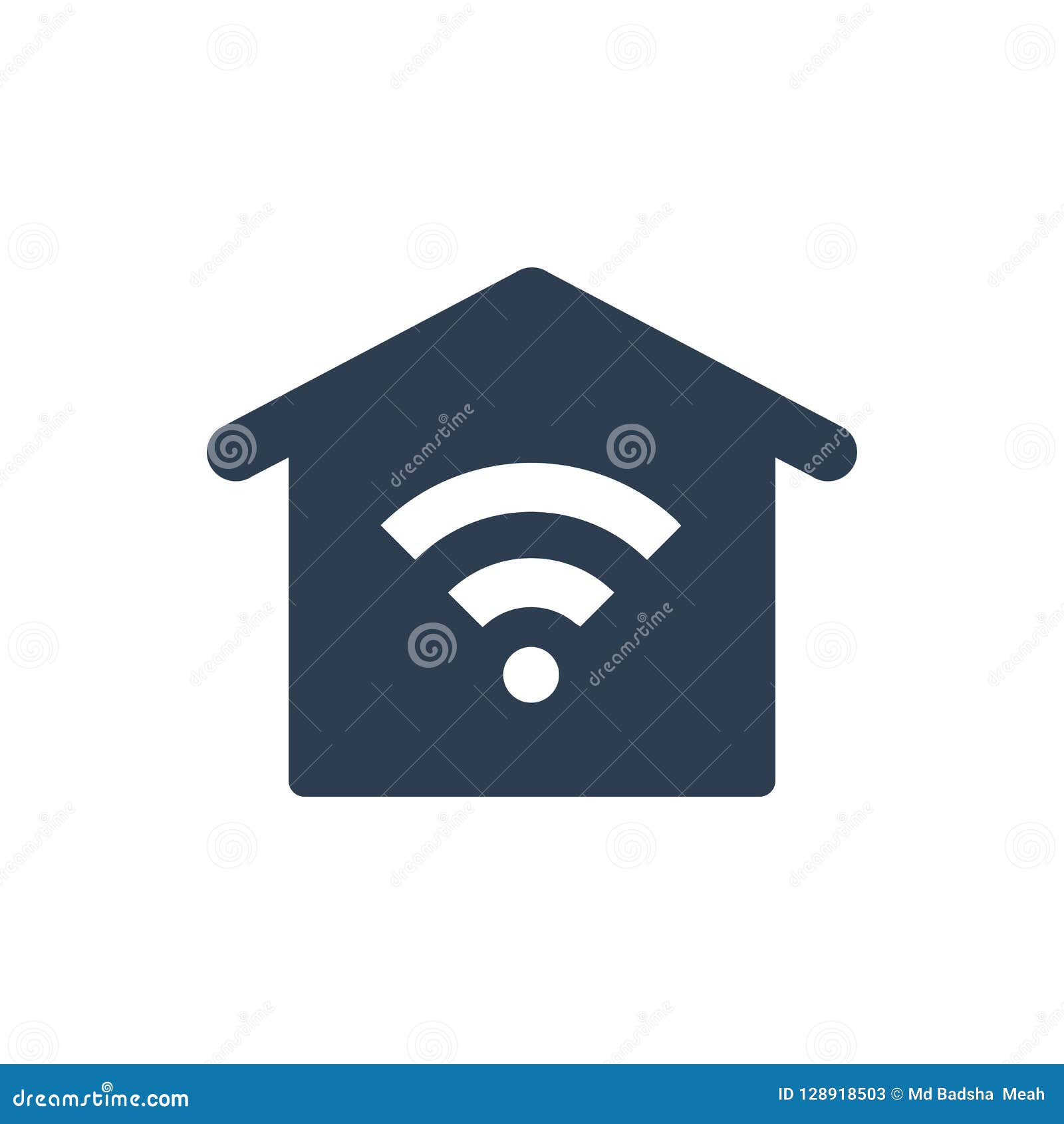 Home Network Icon stock vector. Illustration of wireless - 128918503