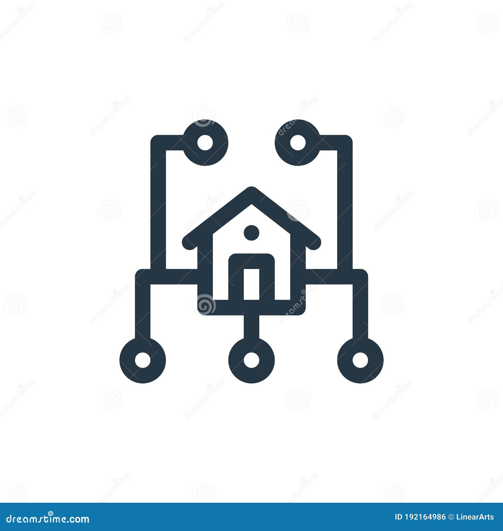 Home Network Icon Vector from Smart Home Concept. Thin Line ...