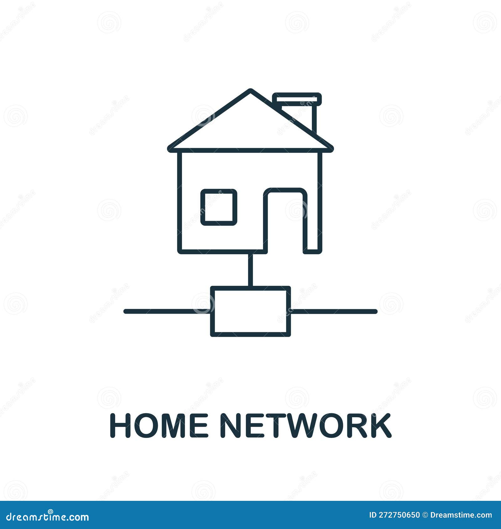 Home Network Line Icon. Element Sign from Networking Collection. Home ...