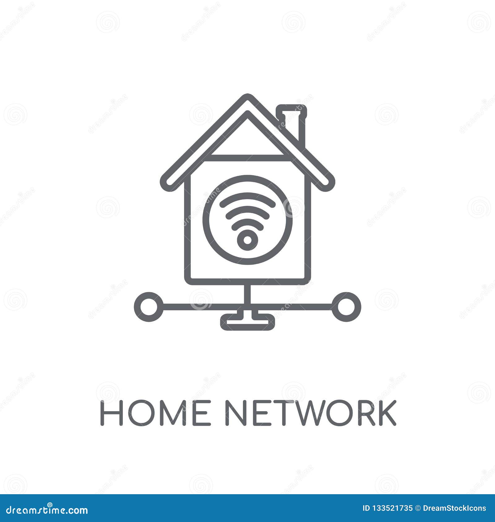 Home Network Linear Icon. Modern Outline Home Network Logo Conce Stock ...