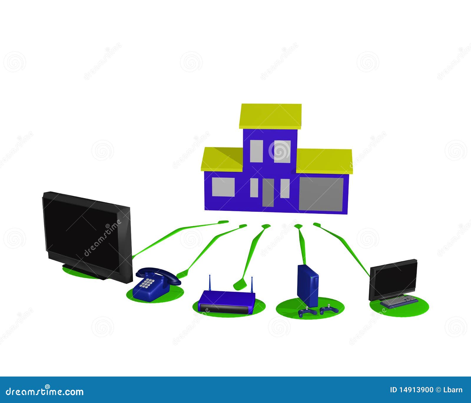 Home networking concept stock illustration. Illustration of gaming ...