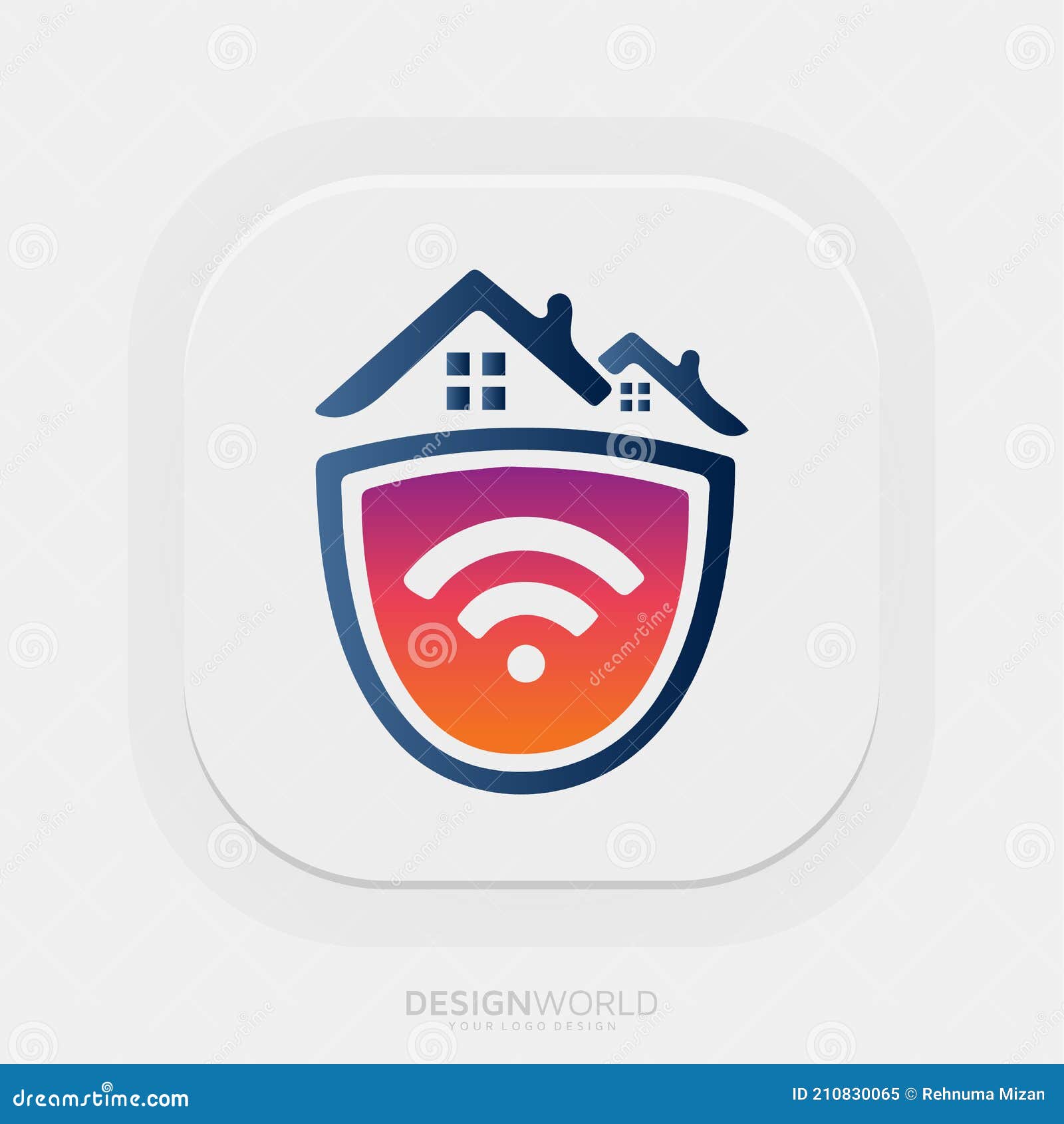 Home Networking Logo Design Stock Illustration - Illustration of ...