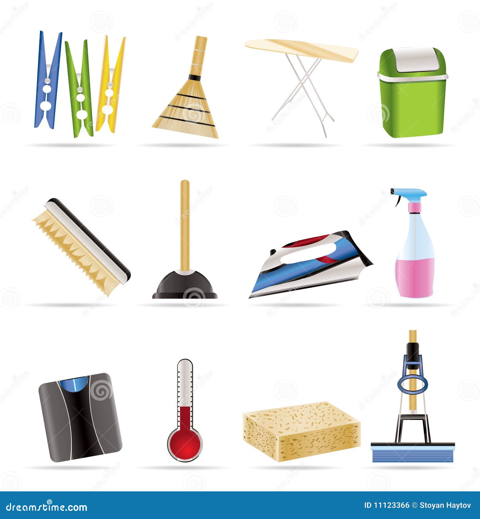 Home Objects and Tools Icons Stock Vector - Illustration of menu, home ...