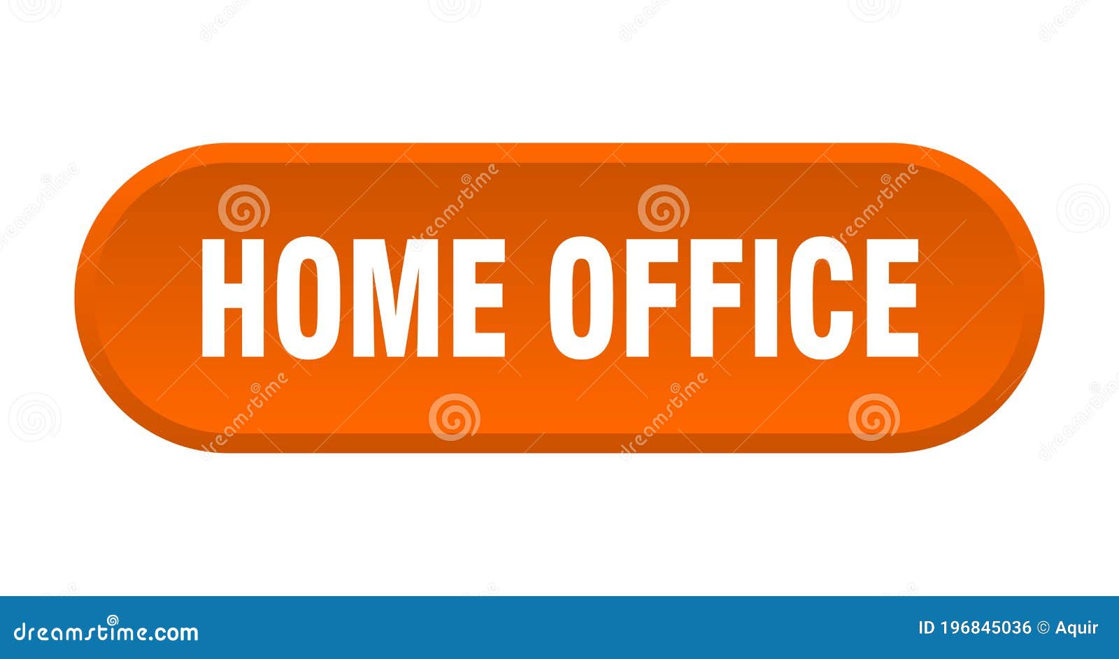 Home Office Button. Rounded Sign on White Background Stock Vector ...