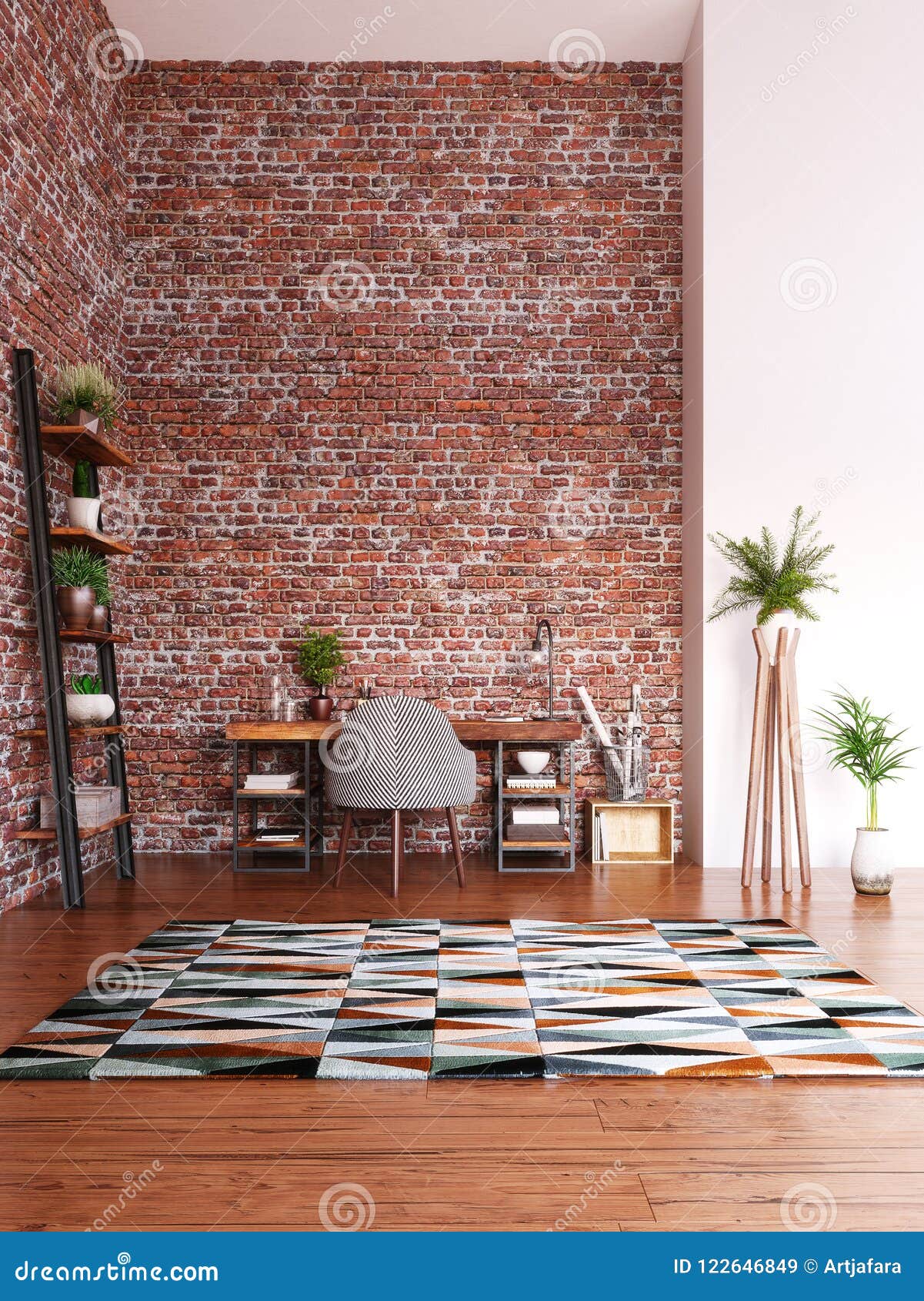 Home Office Design, Modern Workspace Room Stock Image - Image of open ...