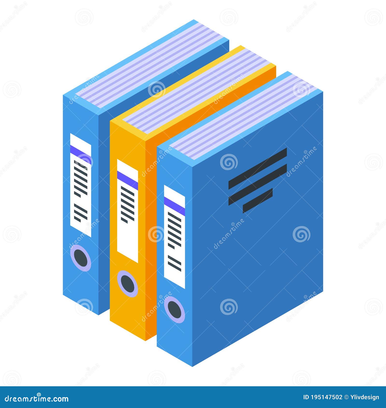 Home Office Folder Stack Icon, Isometric Style Stock Vector ...