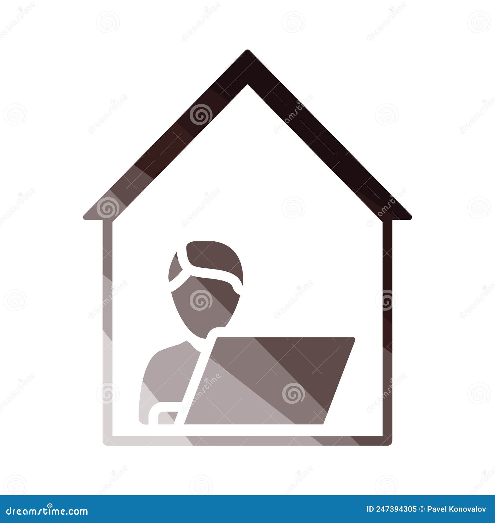 Home Office Icon stock vector. Illustration of epidemic - 247394305