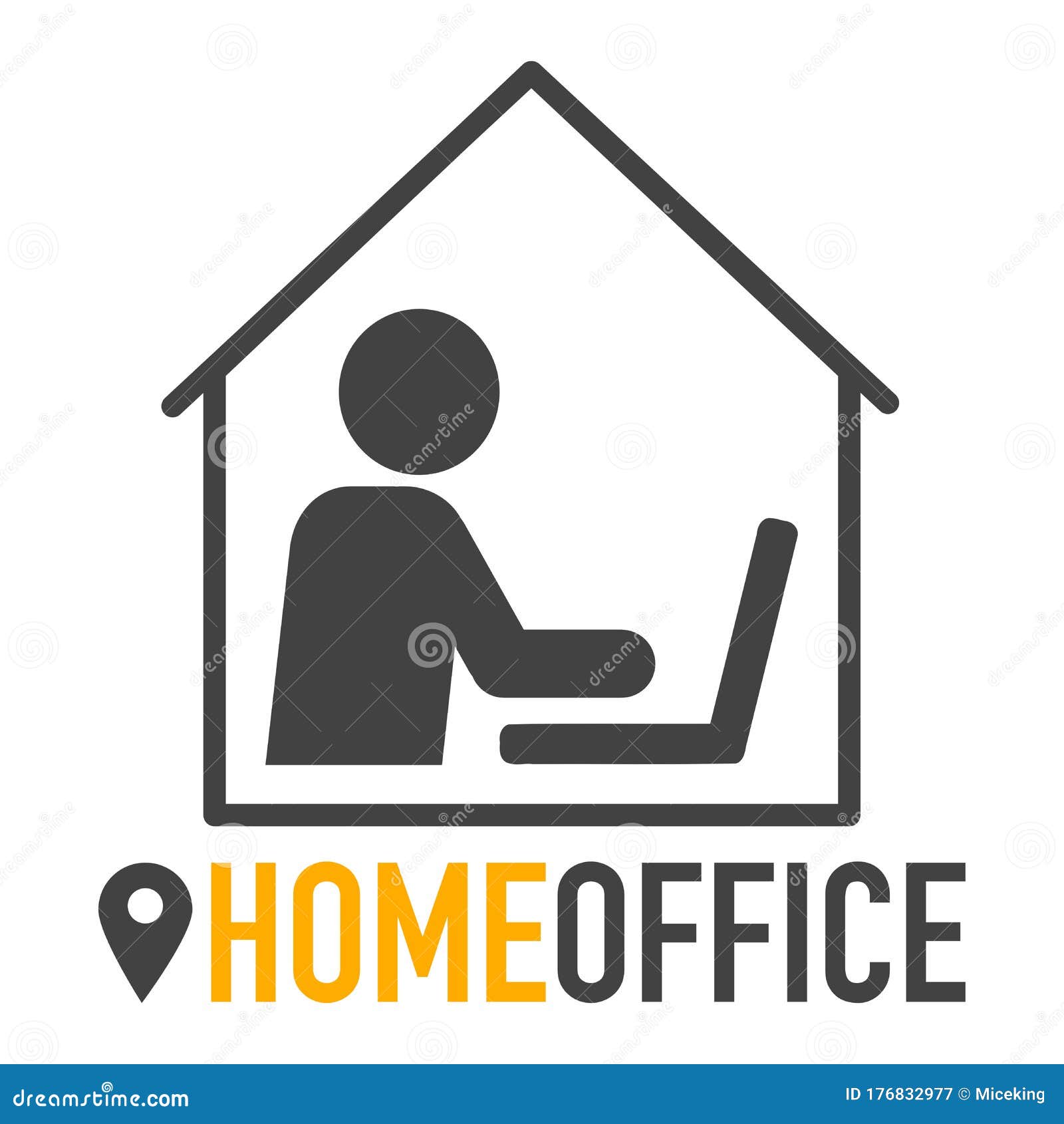 Home office icon stock vector. Illustration of isolated - 176832977