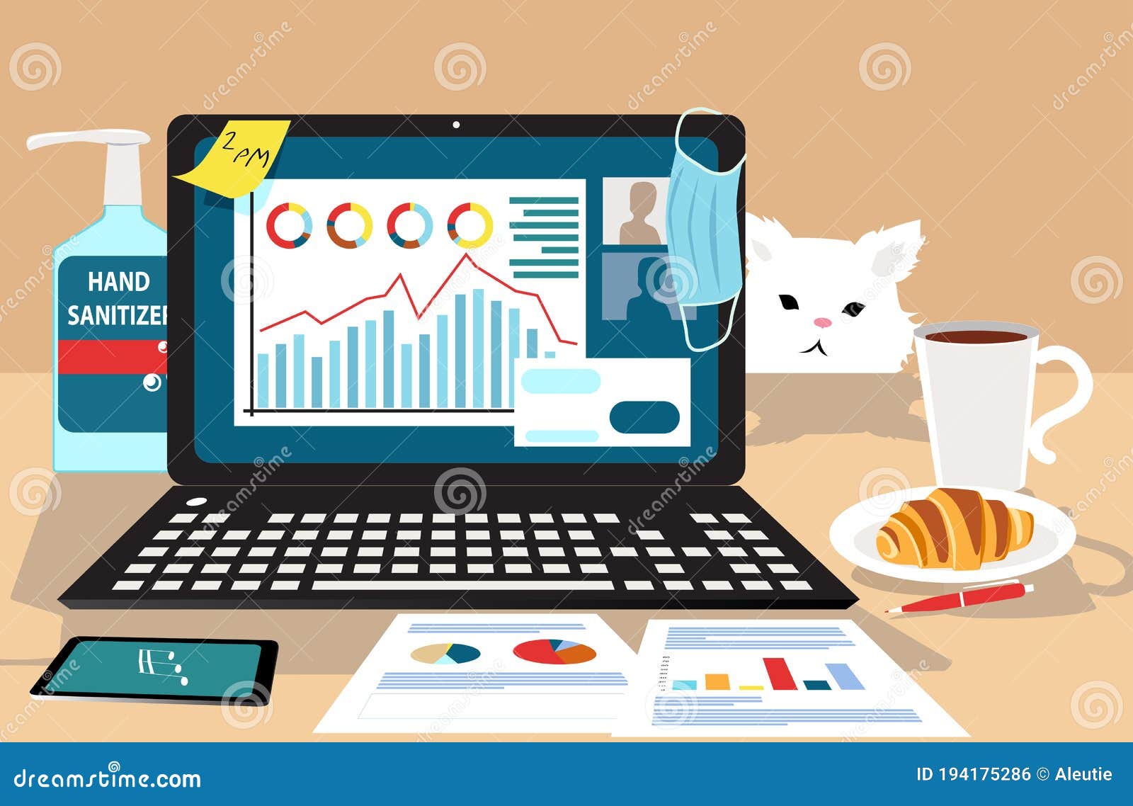 Lockdown Computer Mask Stock Illustrations – 60 Lockdown Computer Mask ...