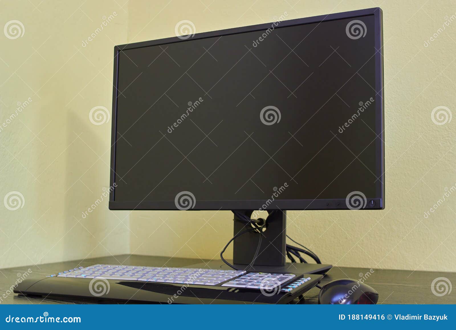 Computer Workplace,home Office at Home with a Personal Computer Stock ...