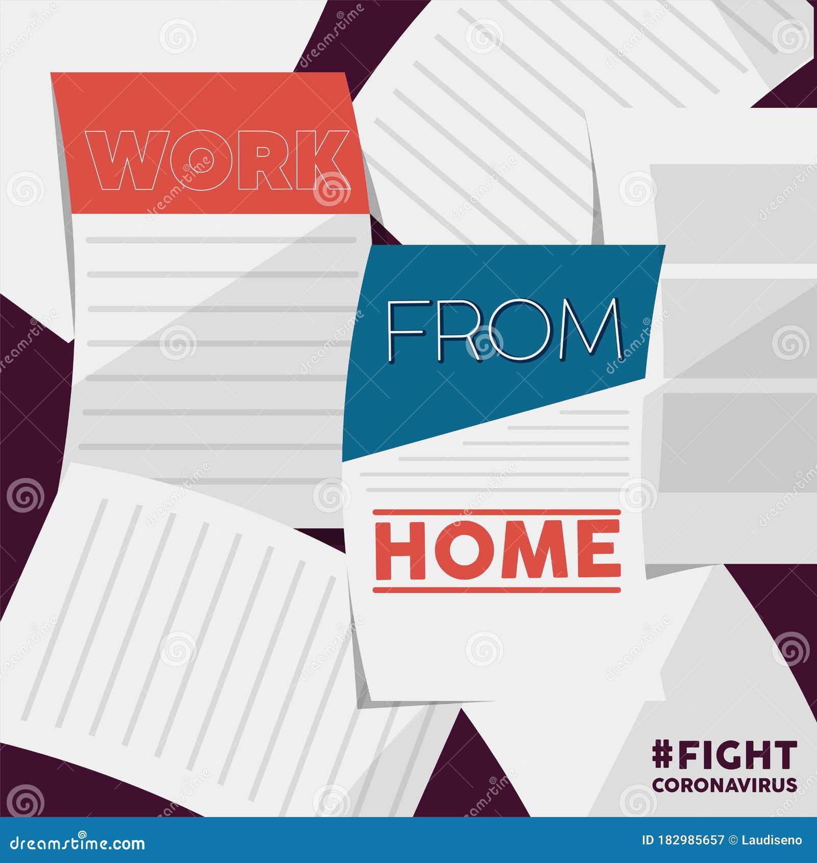 Home office poster stock vector. Illustration of office - 182985657