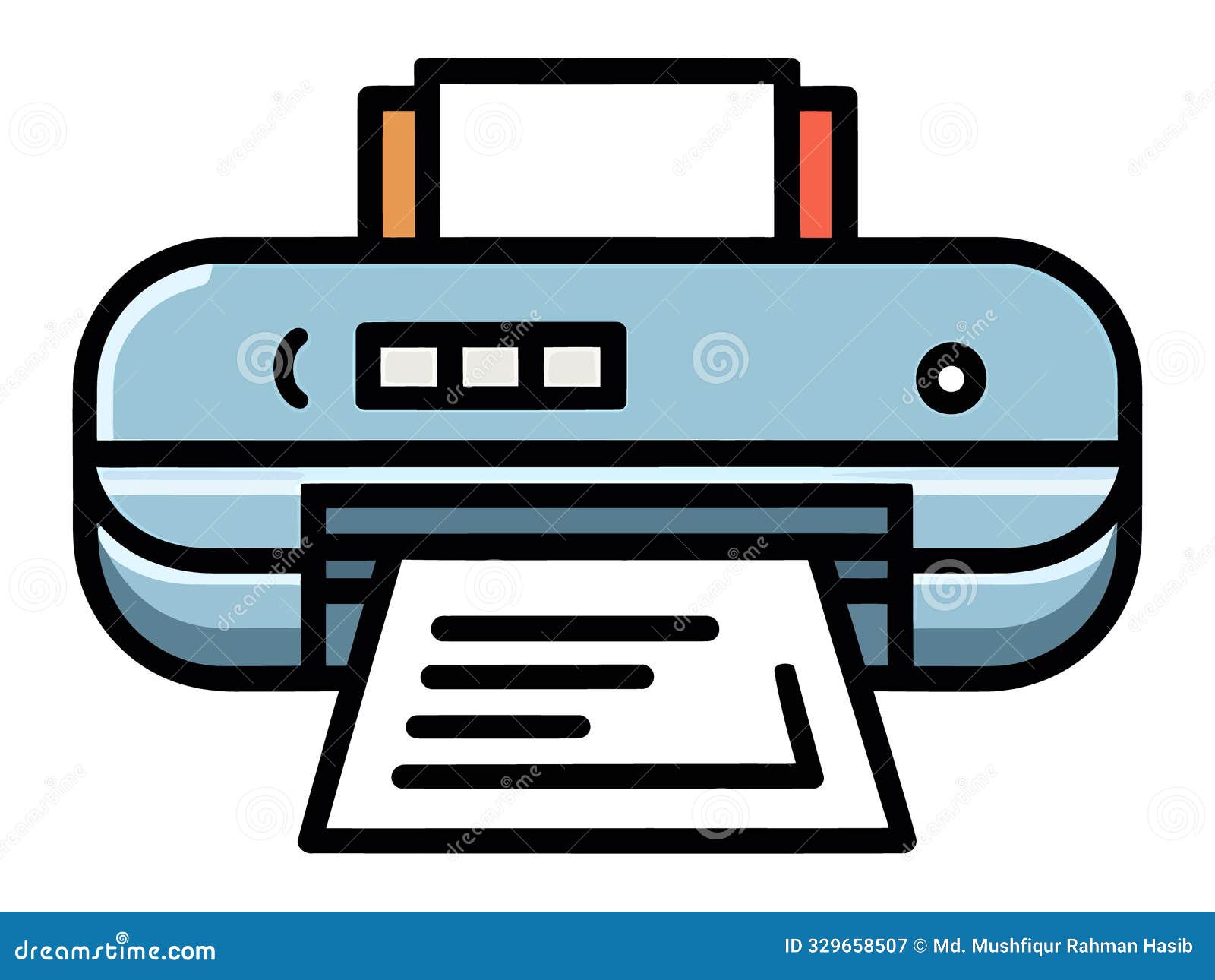 3d Printer Flat Landing Page Website Template. Medical Nanorobot ...