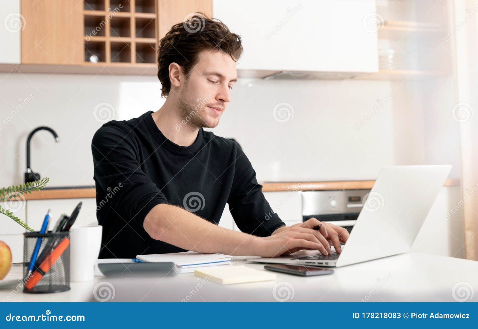 Home Office, Remotely Working Concept Stock Image - Image of counting ...