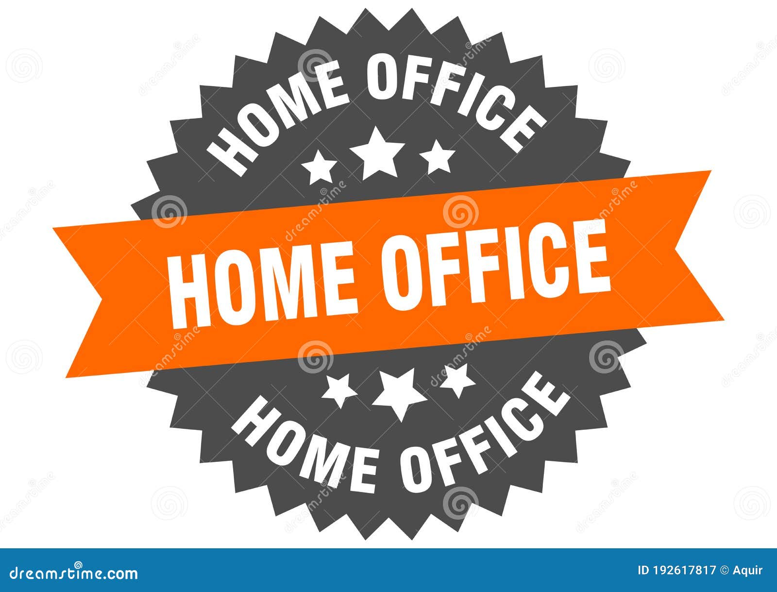 Home Office Sign. Home Office Round Isolated Ribbon Label Stock Vector ...