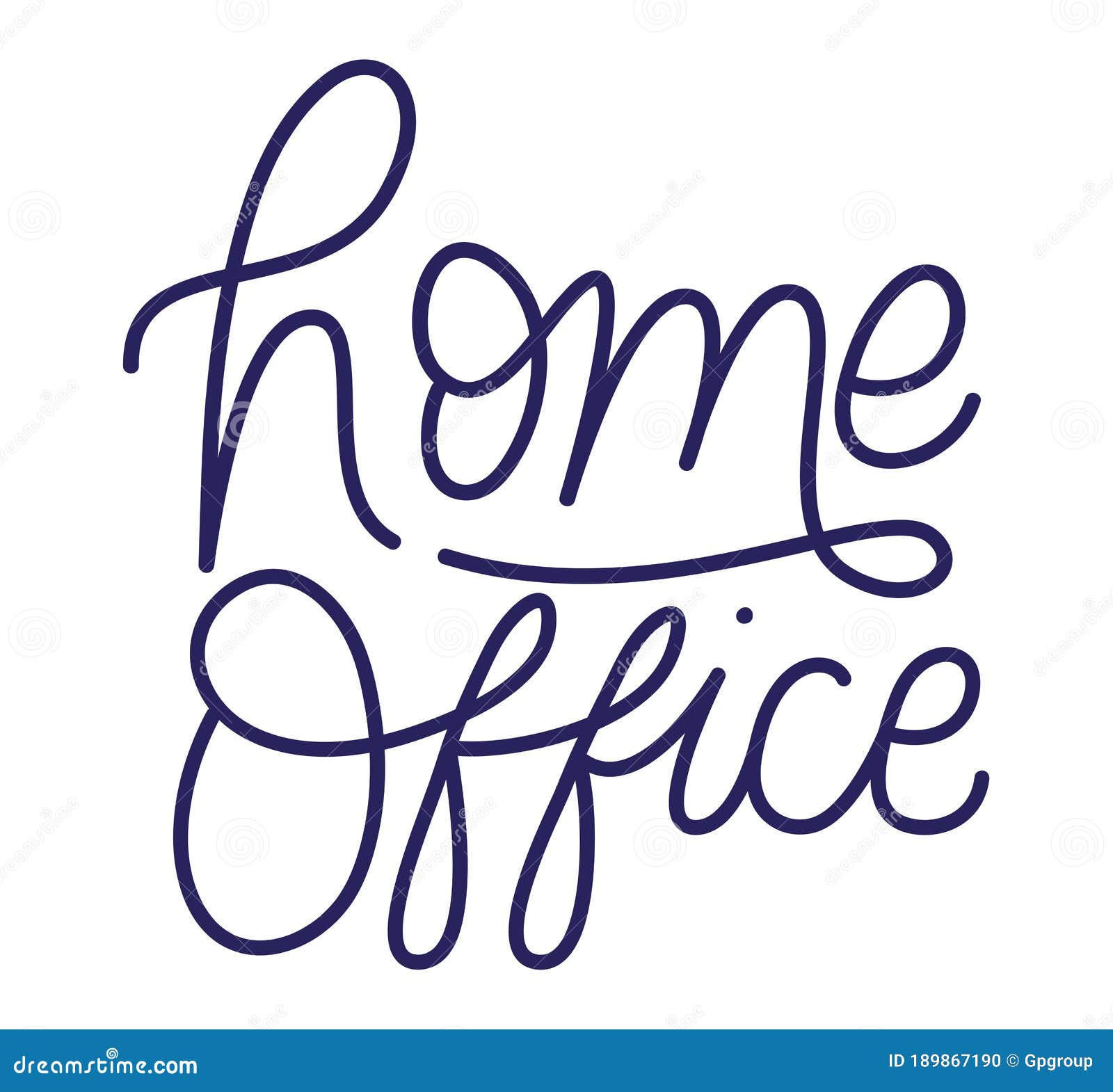 Home Office Text Vector Design Stock Vector - Illustration of happiness ...