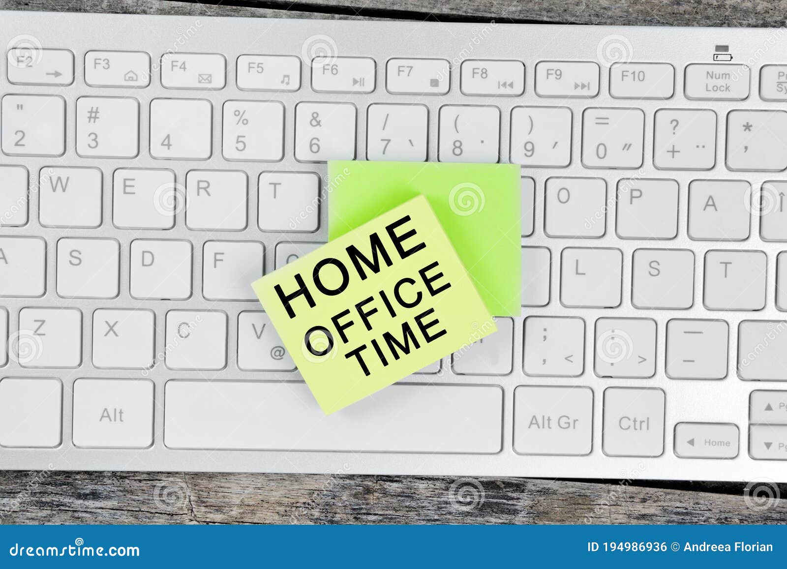 Home Office Time Words on Yellow Notes Stock Photo - Image of digital ...
