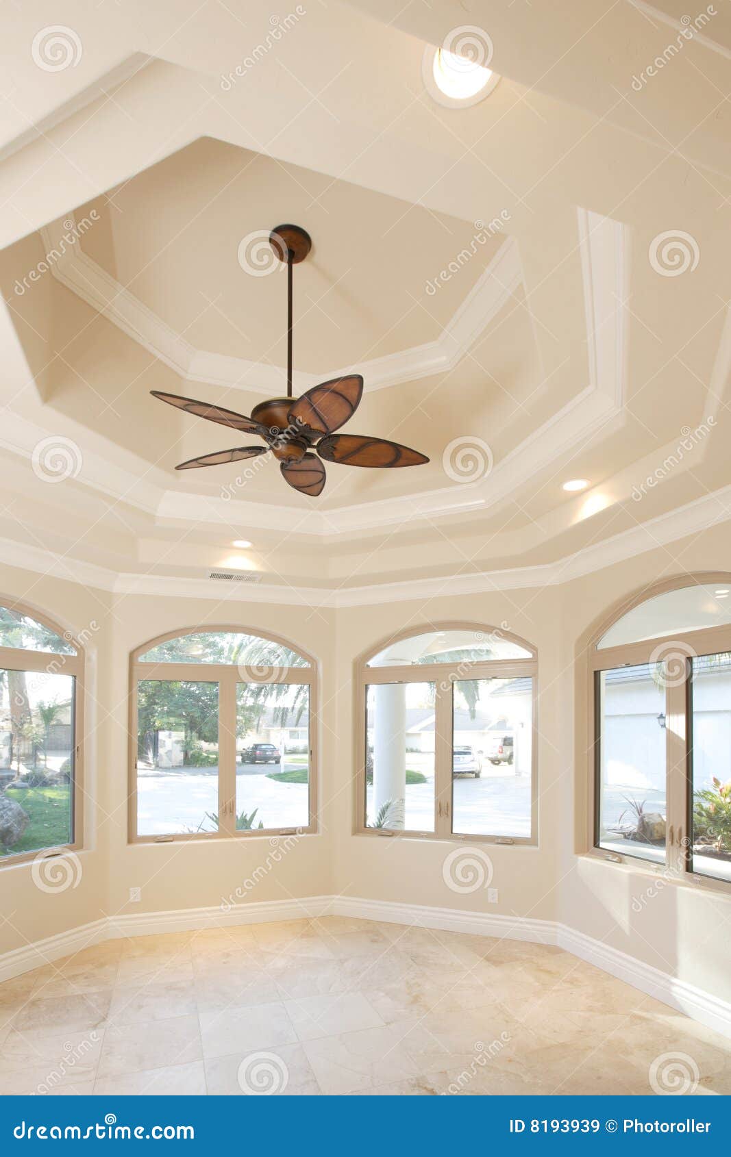 Vaulted Ceiling Of An Old Stone Building. Walls Built From Stone Blocks ...