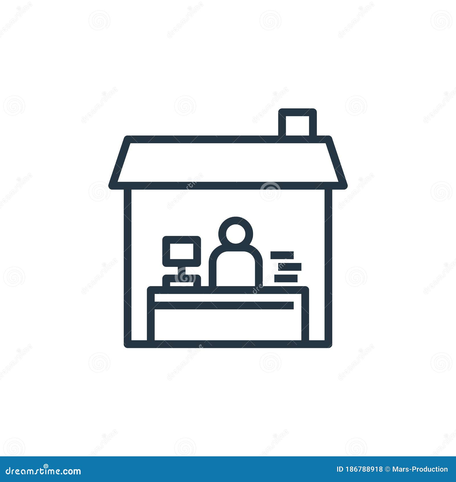Home Office Vector Icon. Home Office Editable Stroke Stock Vector ...