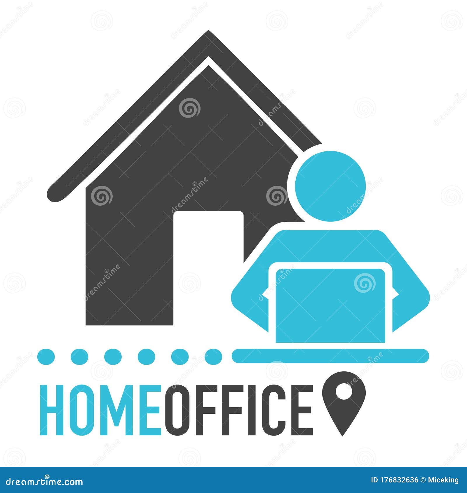 Home office vector icon stock vector. Illustration of workplace - 176832636