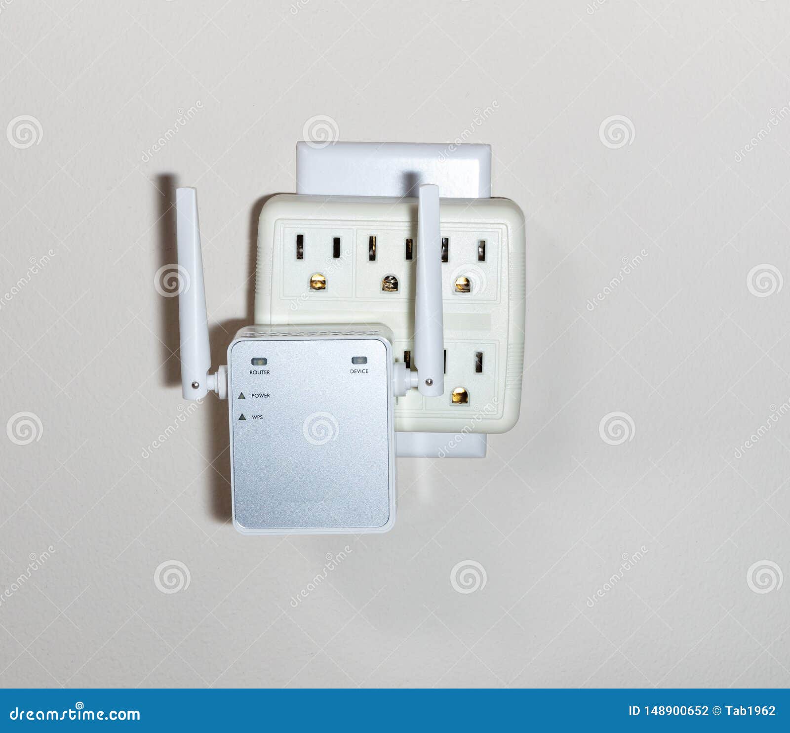 Home or Office Wireless Extender for Computer Network Stock Photo ...
