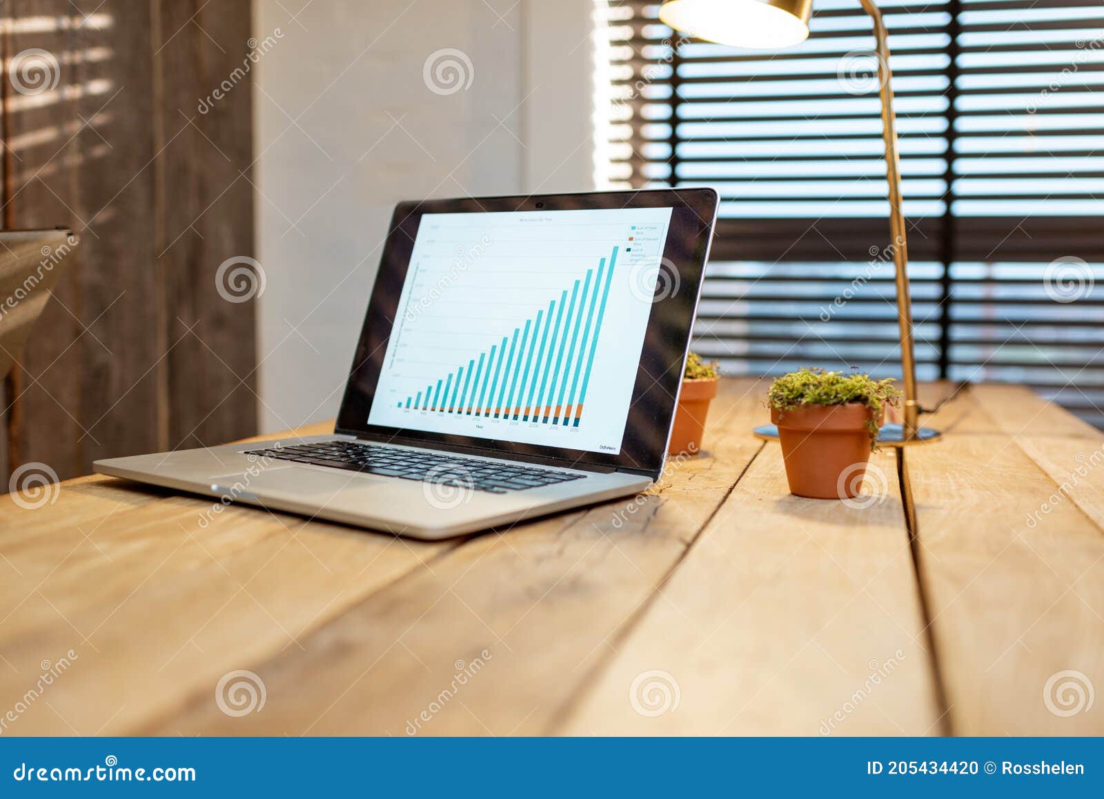 Home Office Workspace with a Laptop Stock Photo - Image of notebook ...