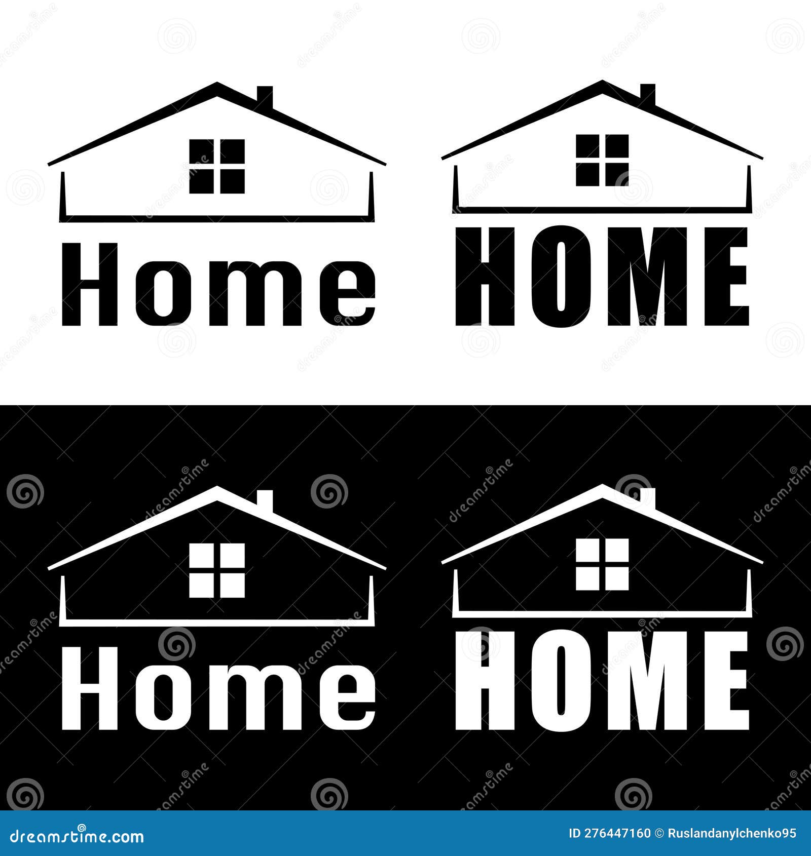 Home Outline Vector Symbol Icons on White Background. Stock Vector ...
