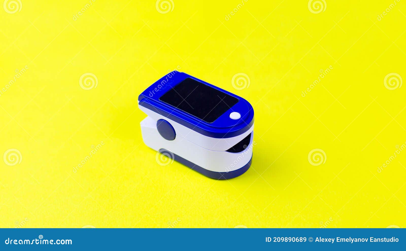 Home Oximeter Pulse Oximeter on Yellow Background,. Stock Image - Image ...