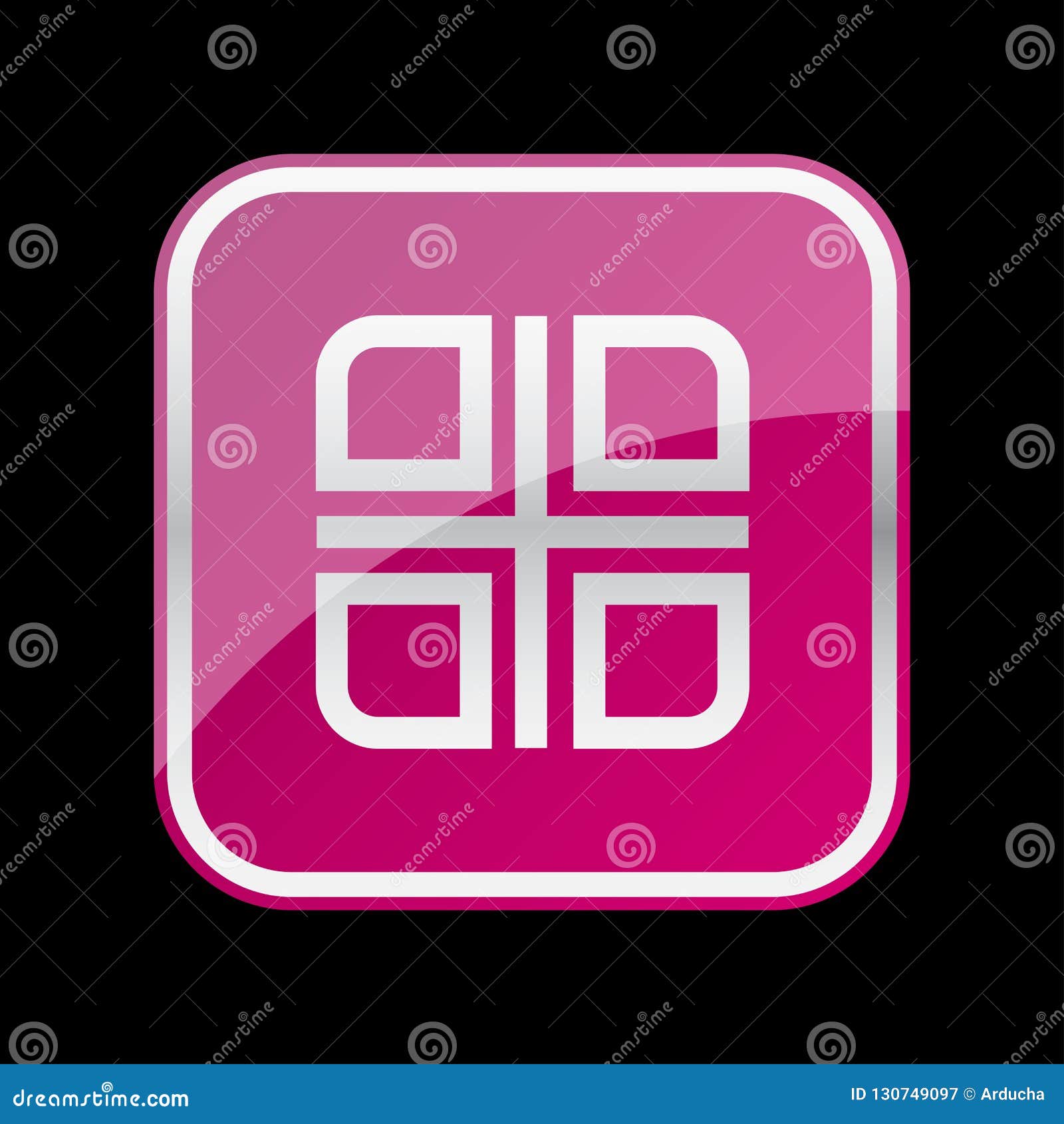 Home Page Button Icon with Colours Red Stock Illustration ...