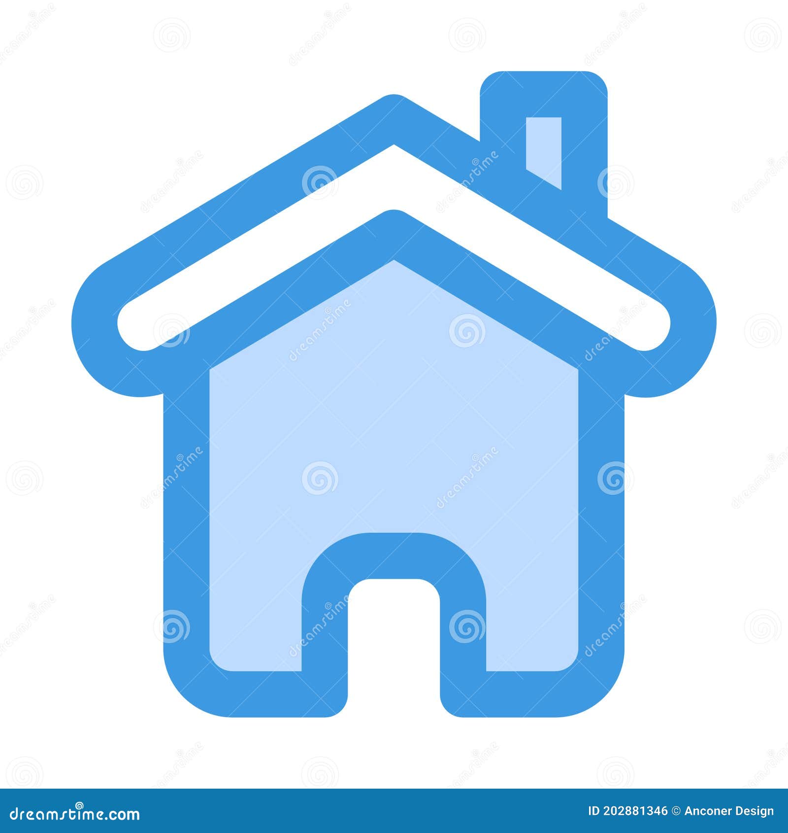 Home Page Icon in Blue Style for Any Projects Stock Vector ...