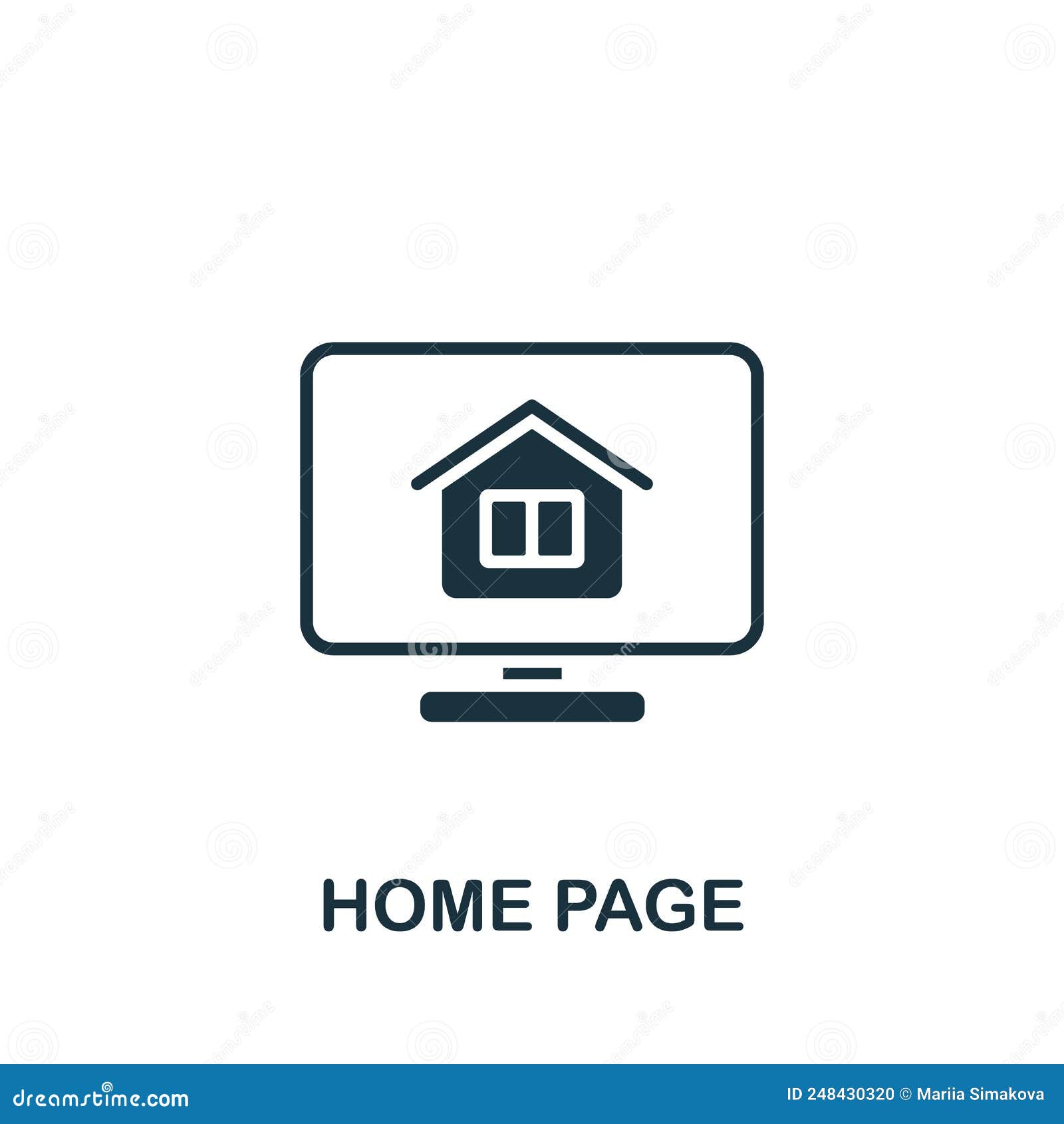 Home Page Icon. Monochrome Simple Web Design Icon for Templates, Web ...